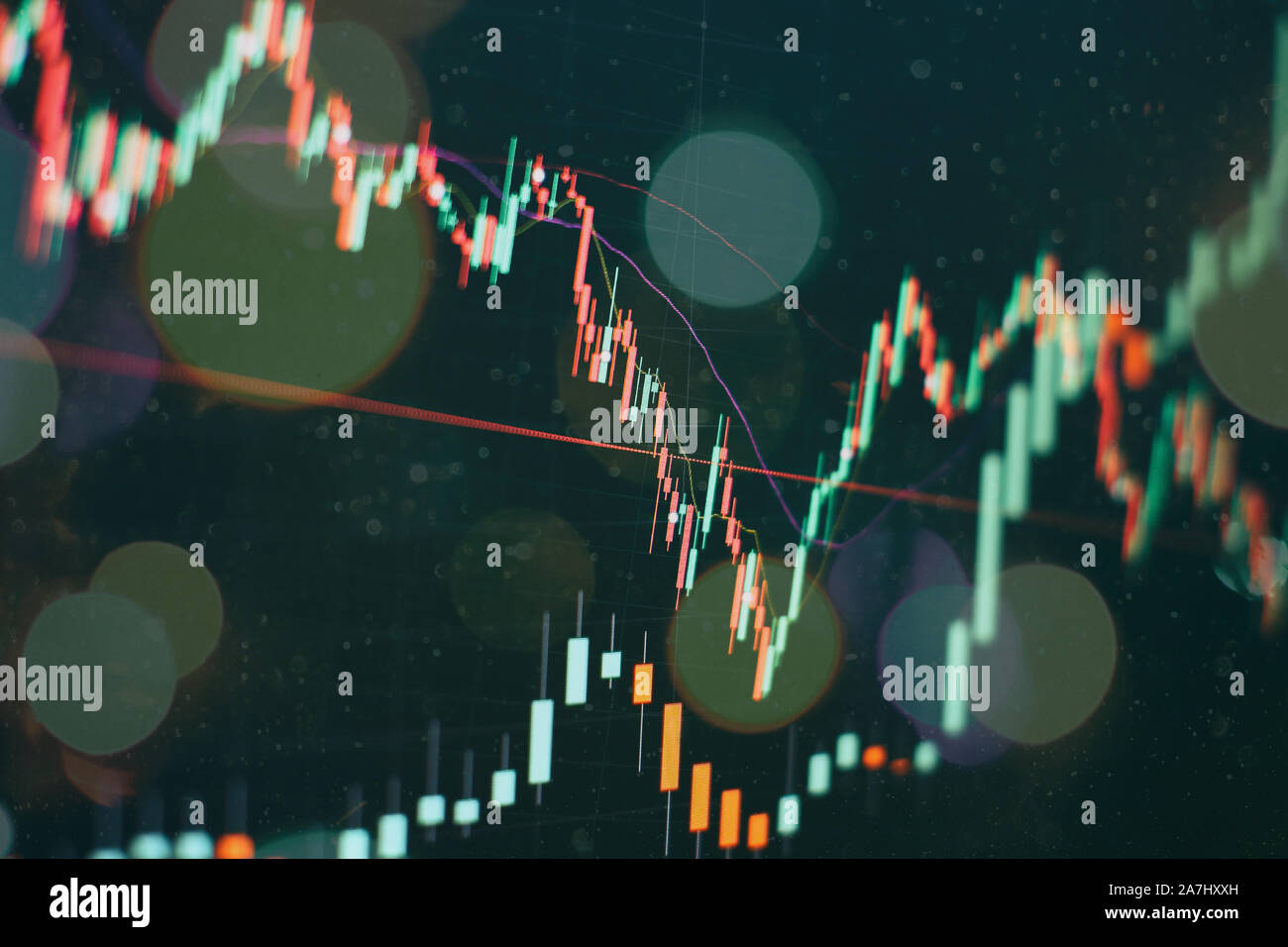Business success and growth concept.Stock market business graph chart ...