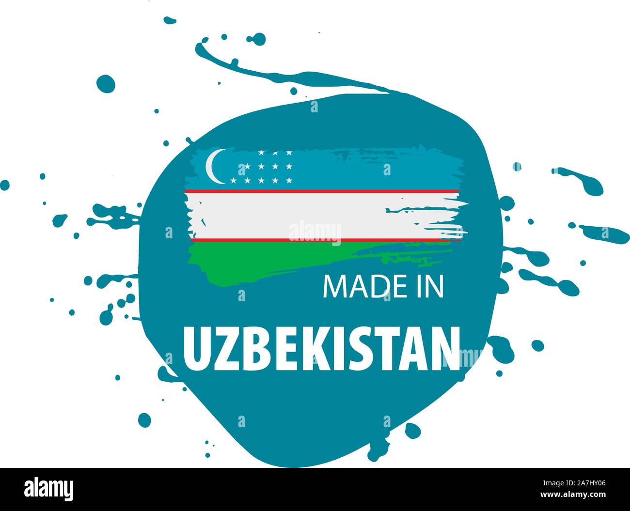 Vector set of flags of Uzbekistan on a white background Stock Vector ...