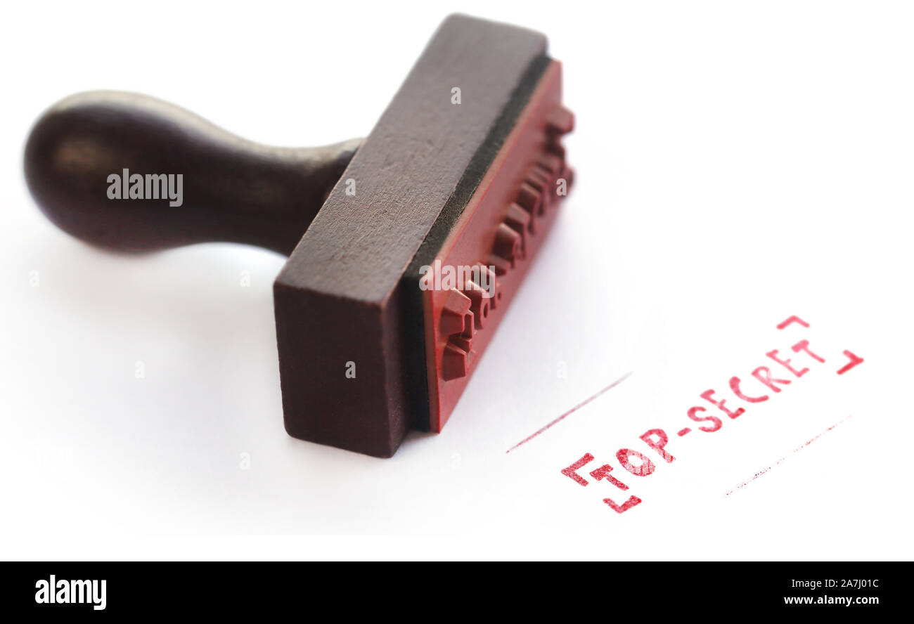 Top secret stamp text over white background Stock Photo - Alamy