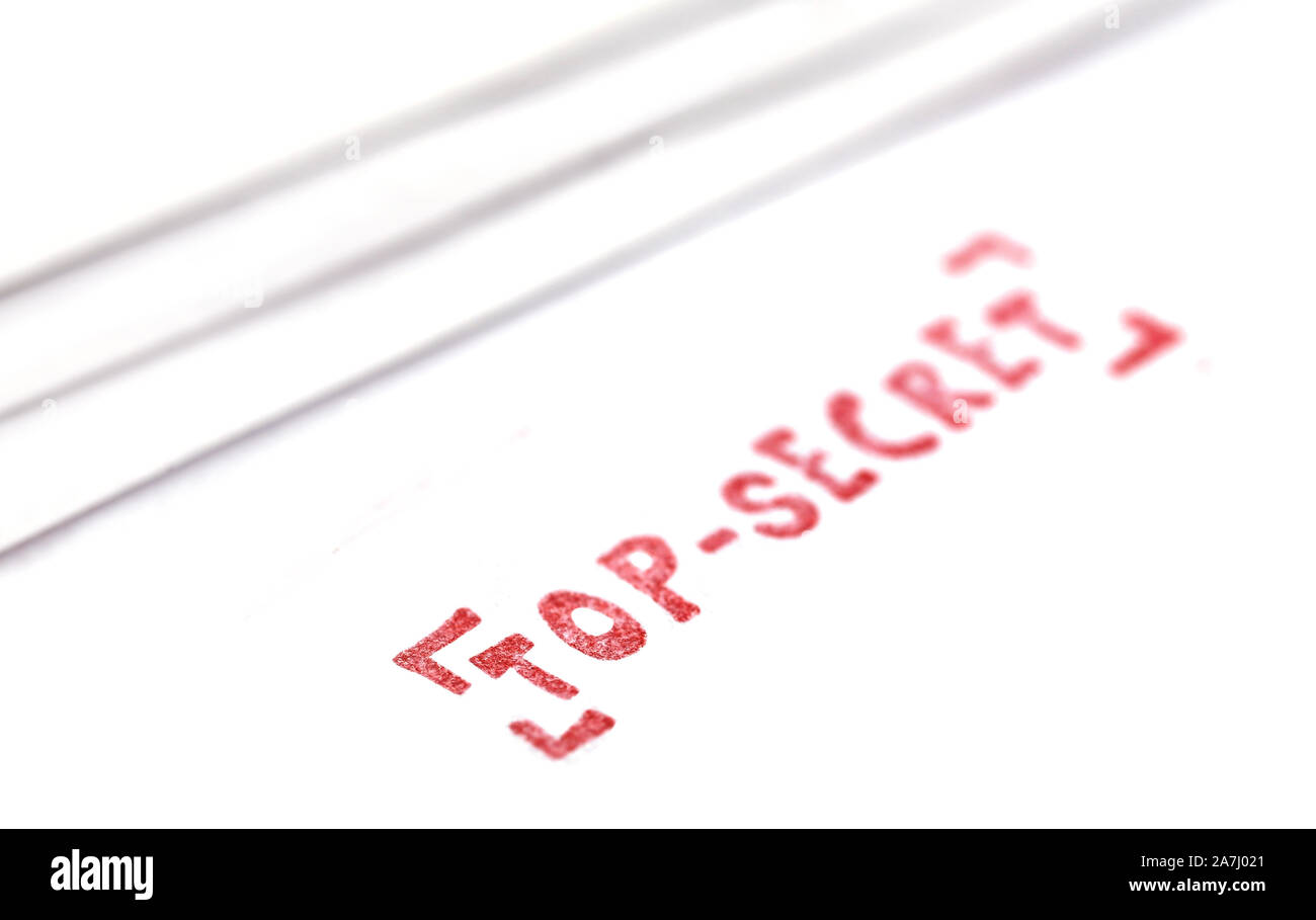 Top secret stamp text over white background Stock Photo - Alamy