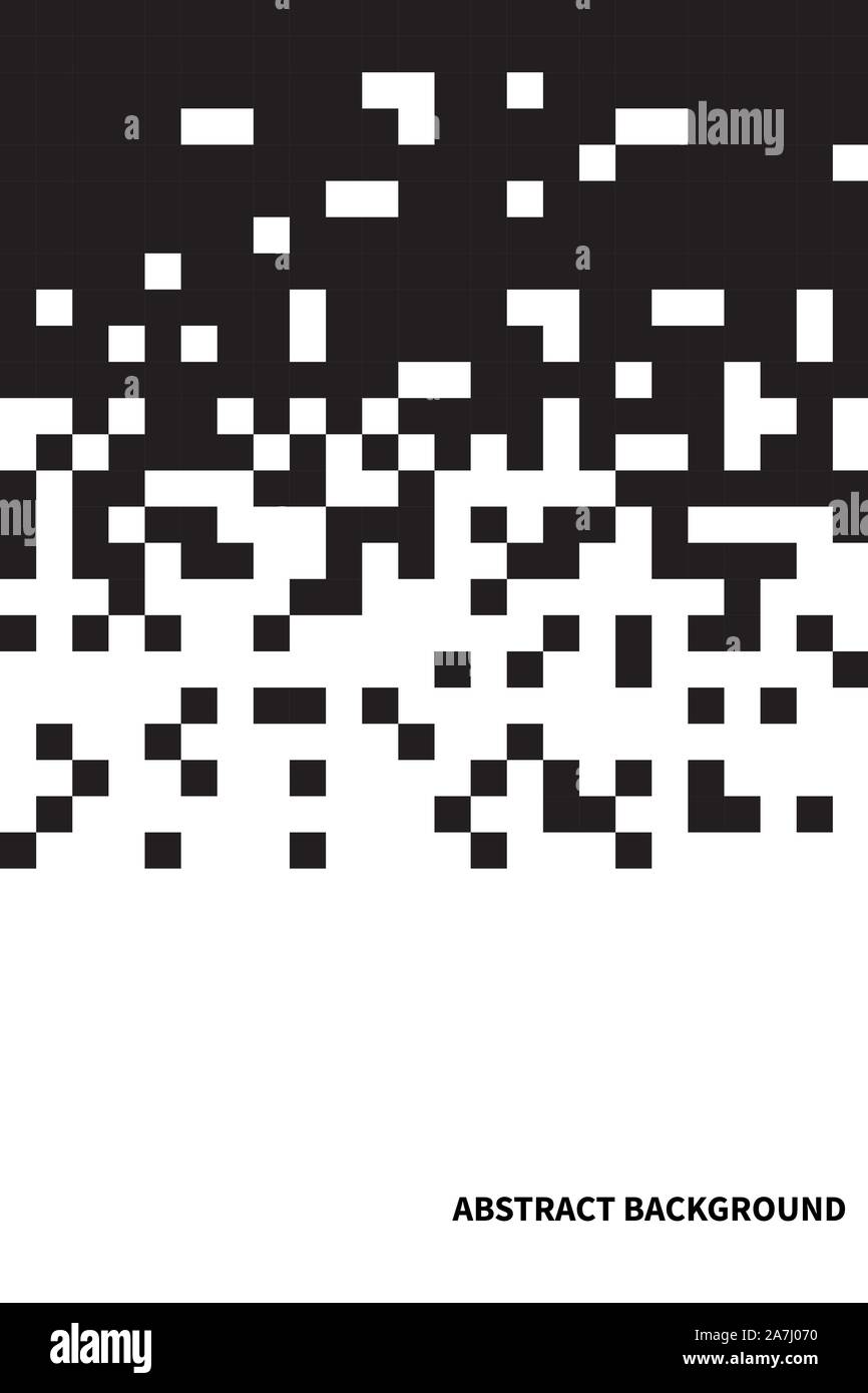 Black white pixel mess illustration hi-res stock photography and images ...