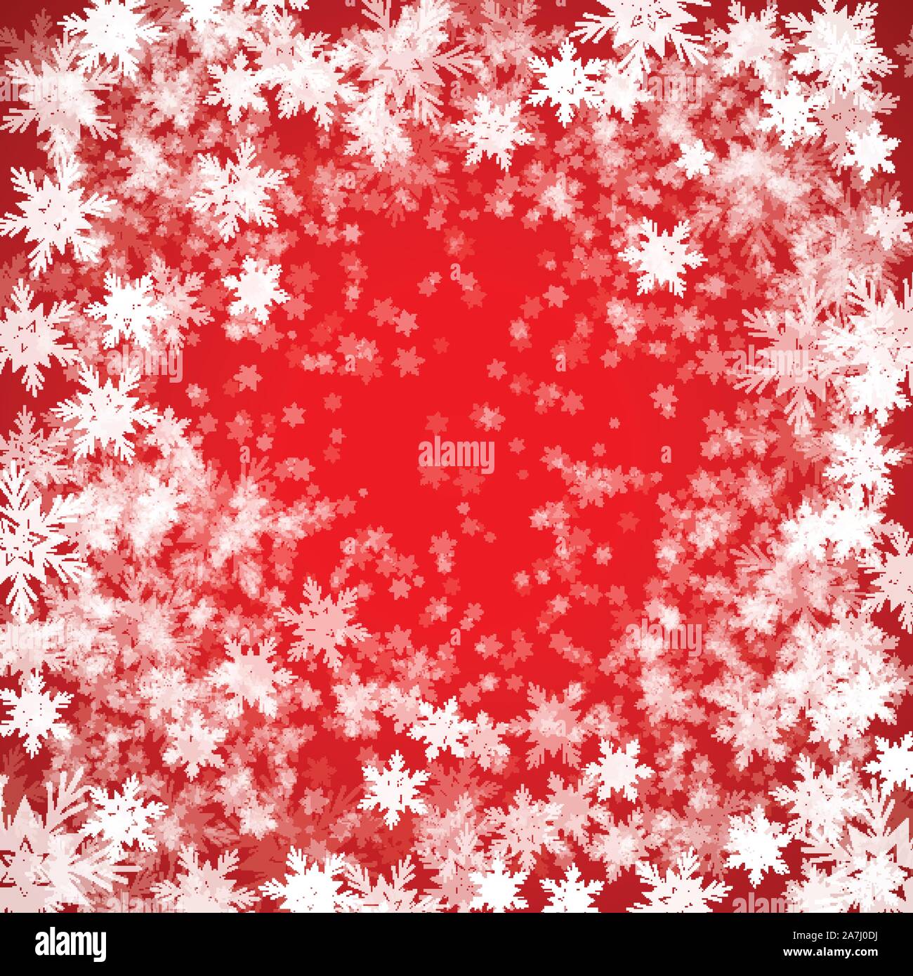 Christmas background of snowflakes in red colors Stock Vector Image ...