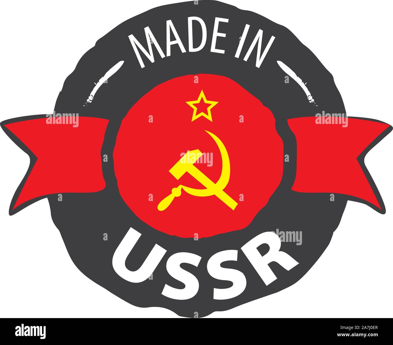 The red flag of the USSR. Vector illustration on white background Stock ...