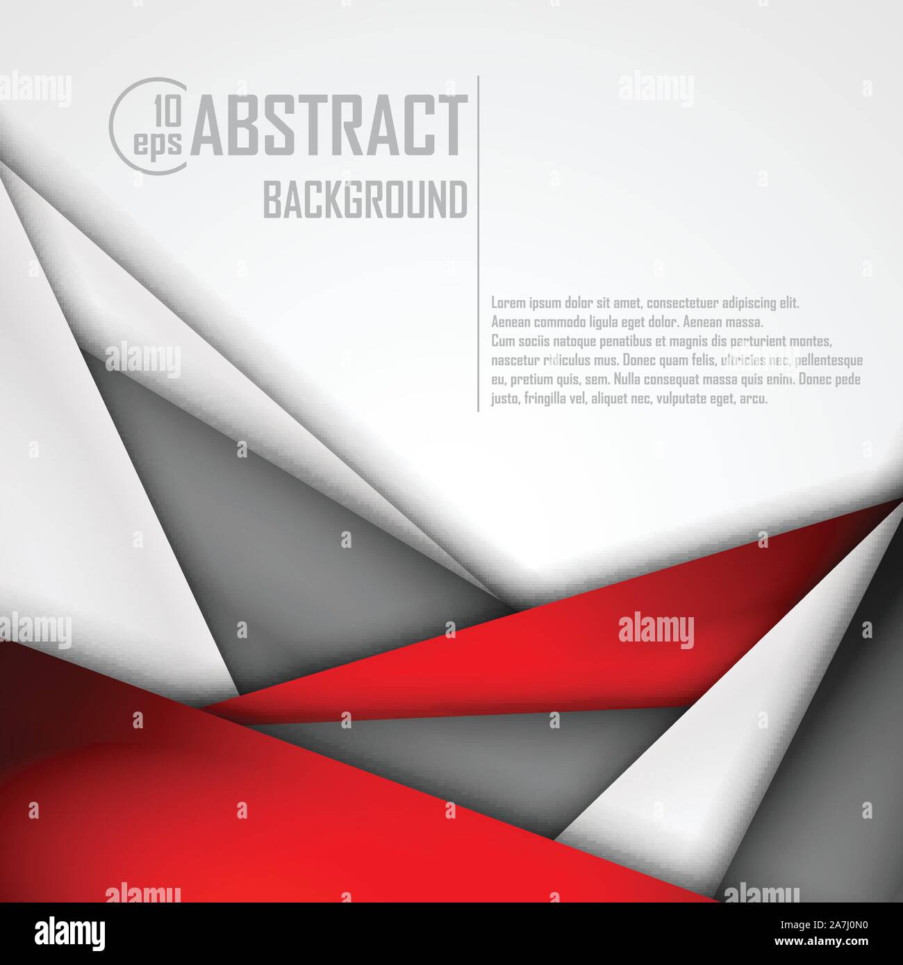 Abstract background of red, white and black origami paper. Vector ...