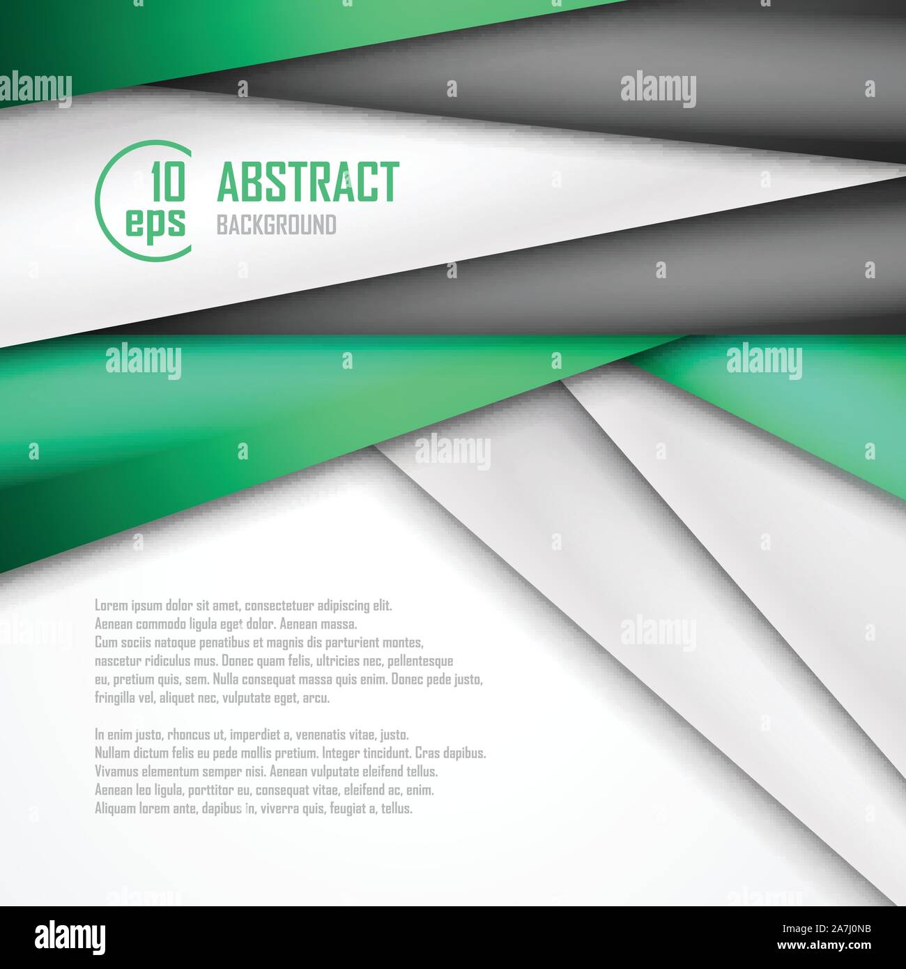 Abstract background of green, white and black origami paper. Vector ...