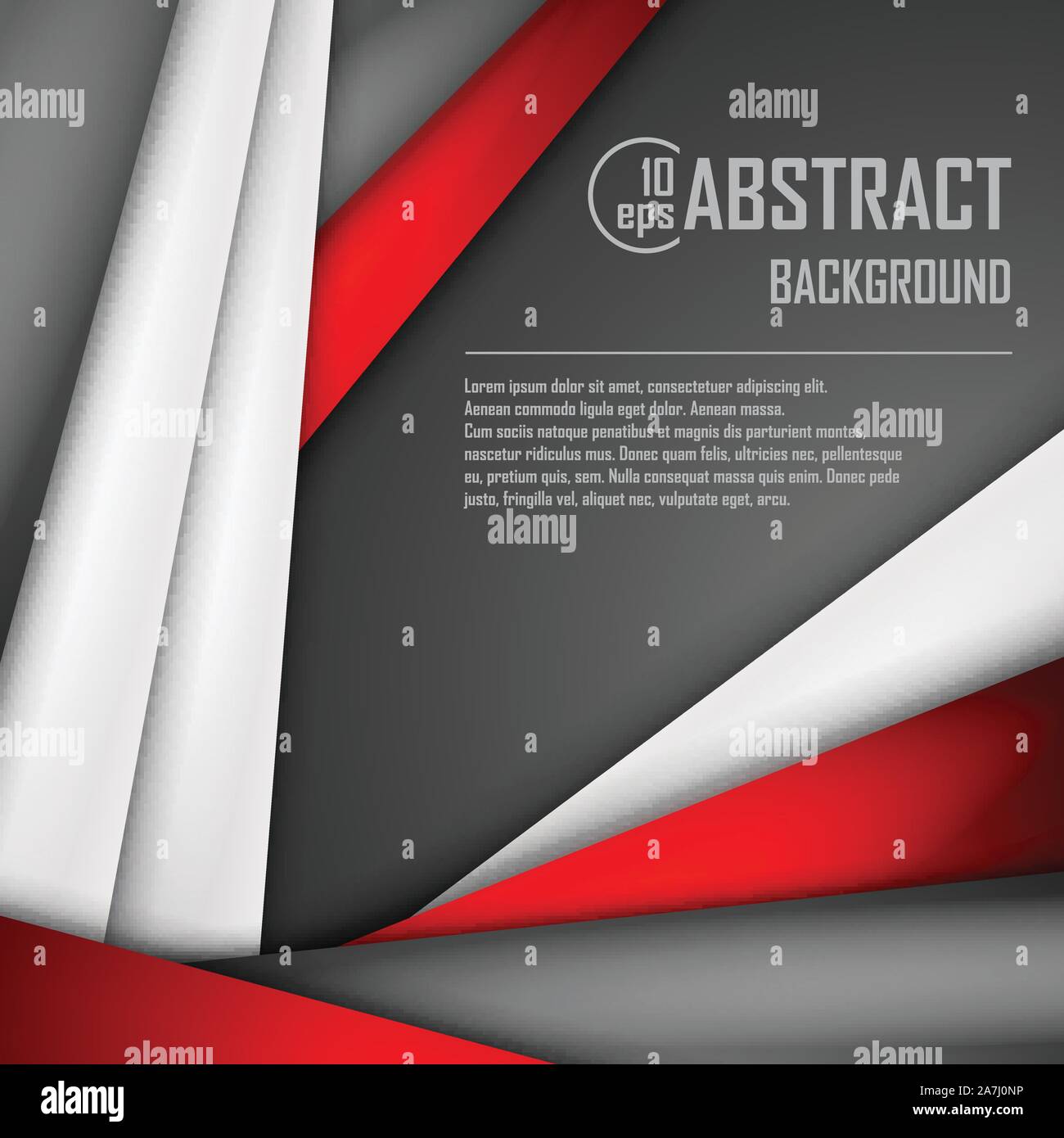 Abstract background of red, white and black origami paper. Vector ...