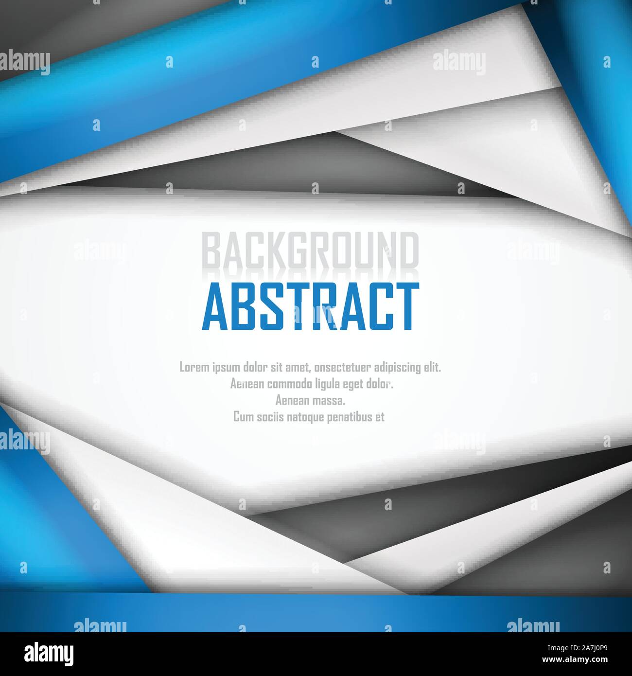 Abstract background of blue, white and black origami paper. Vector ...