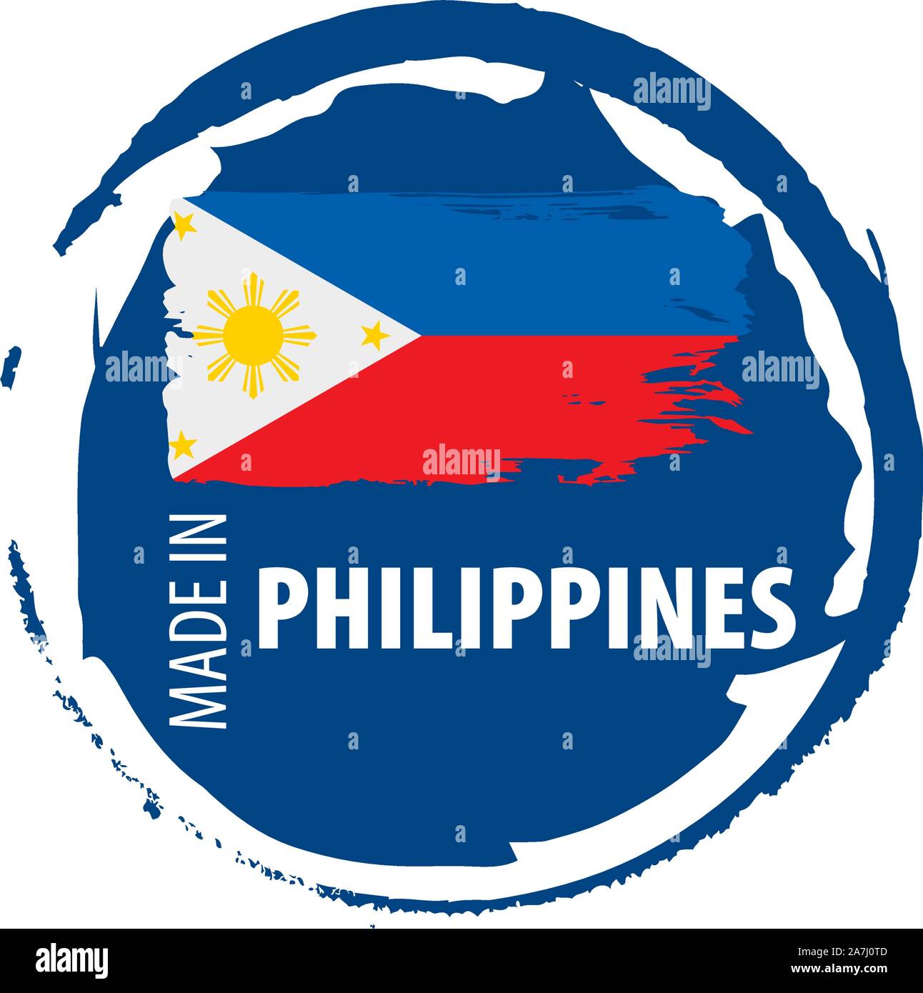 Philippines flag, vector illustration on a white background Stock ...