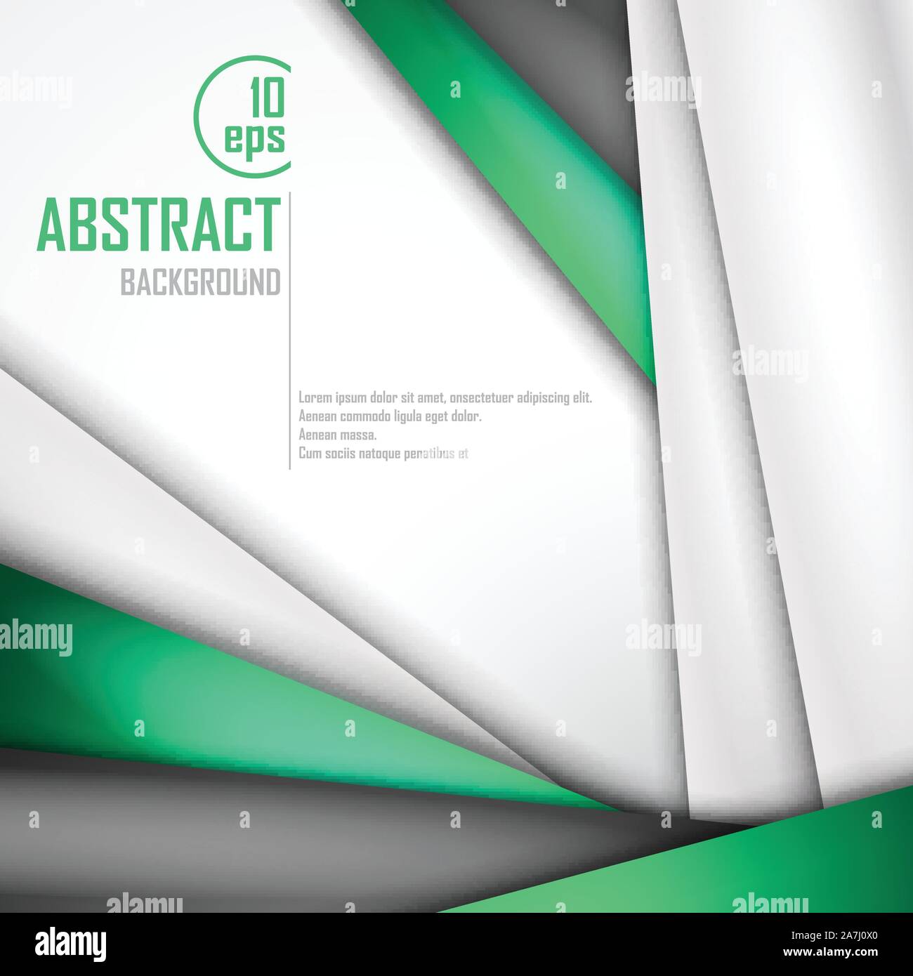 Abstract background of green, white and black origami paper. Vector ...