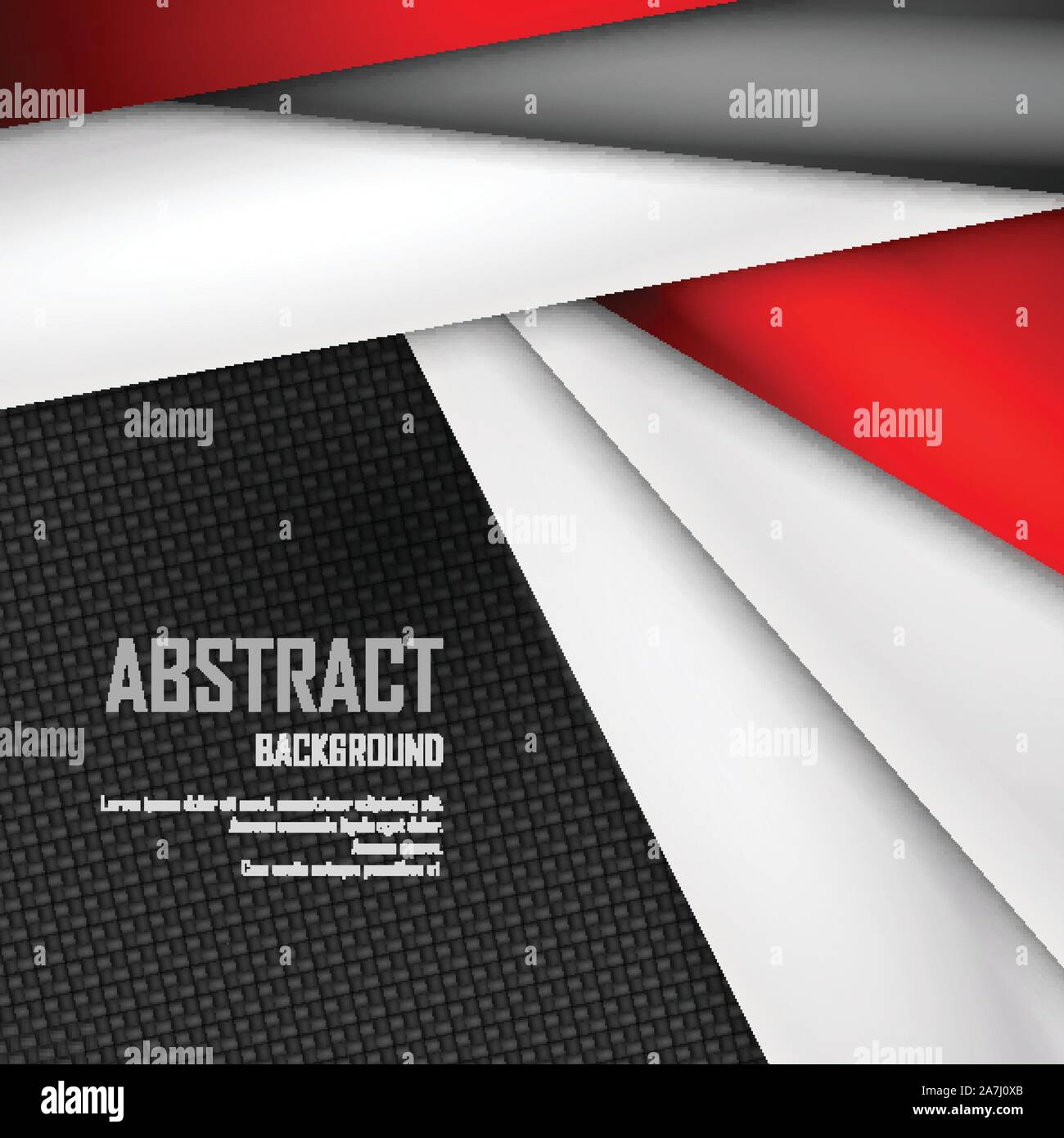 Abstract background of red, white and black origami paper. Vector ...