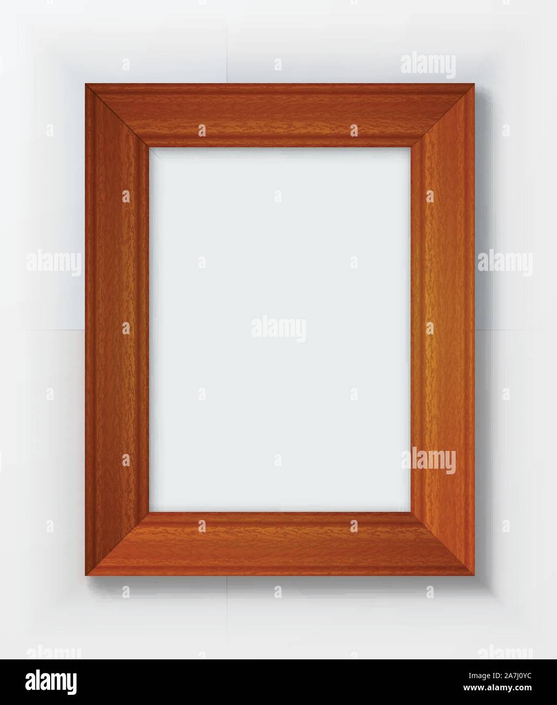 Classic wooden frame isolated on white background Stock Vector Image ...