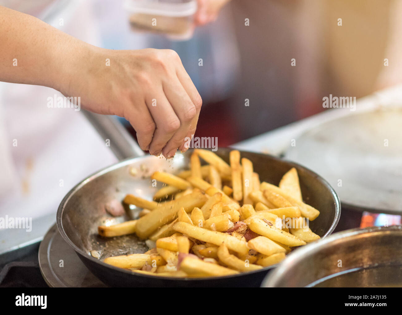 Preparing french fries in hi-res stock photography and images - Alamy