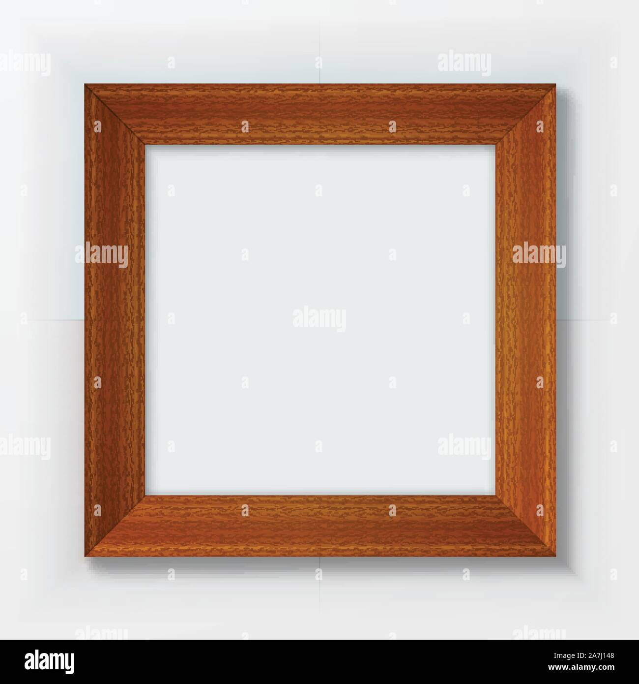 Classic wooden frame isolated on white background Stock Vector Image ...