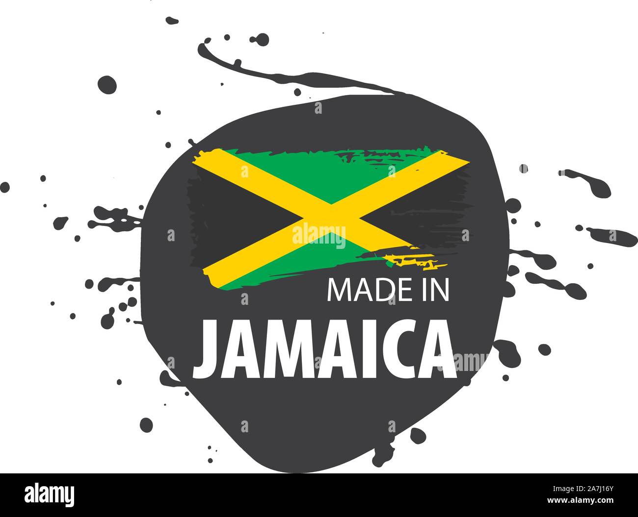 Jamaica flag, vector illustration on a white background Stock Vector ...