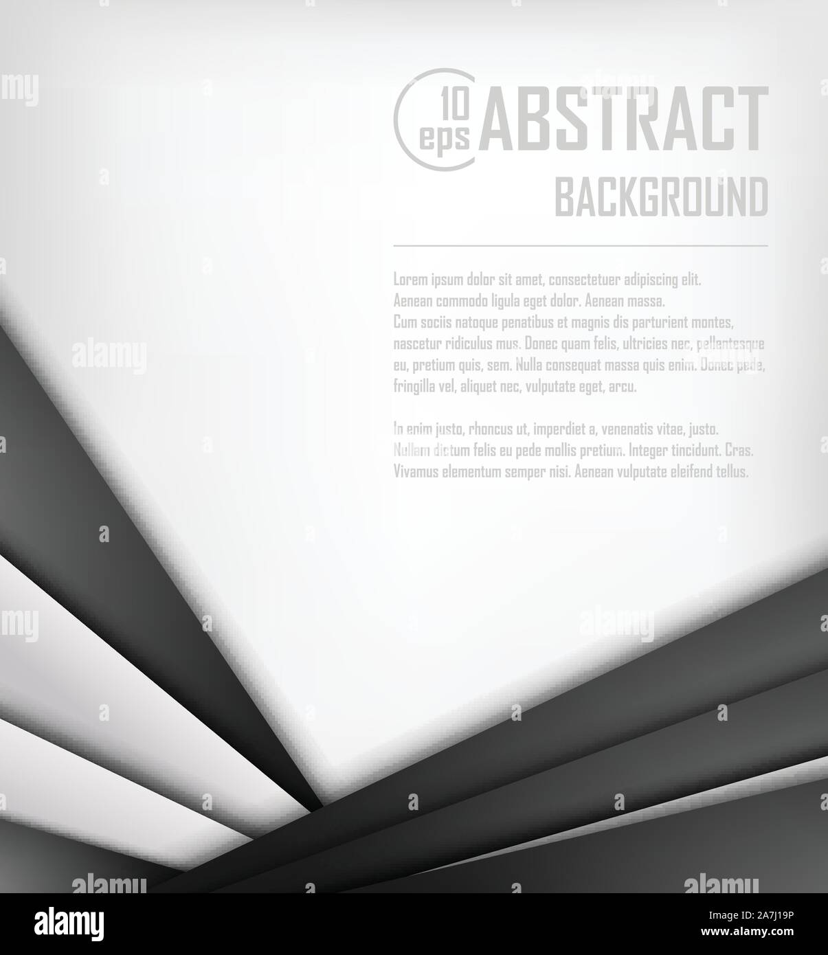 Abstract background of white and black origami paper. Vector ...