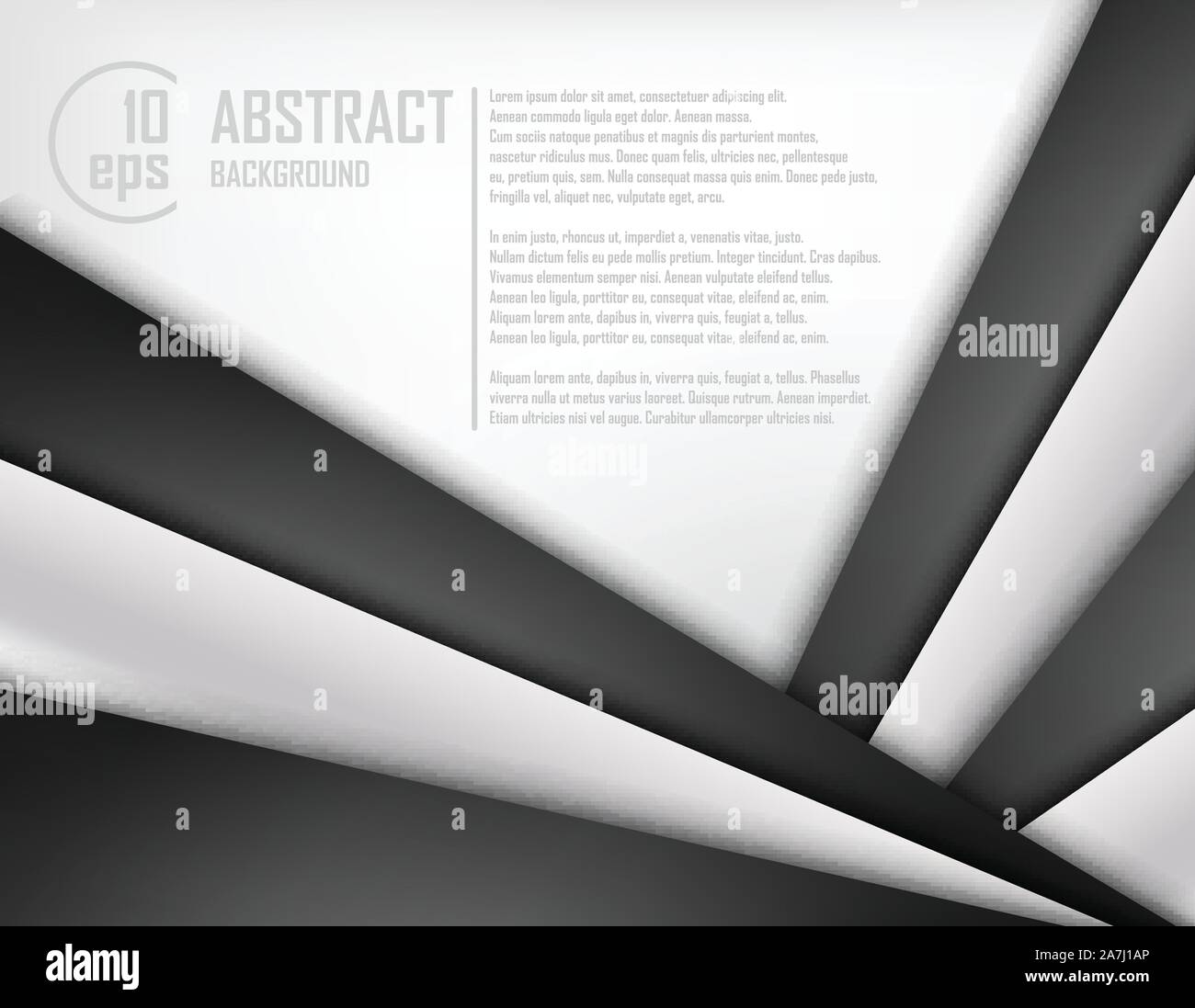 Abstract background of white and black origami paper. Vector ...