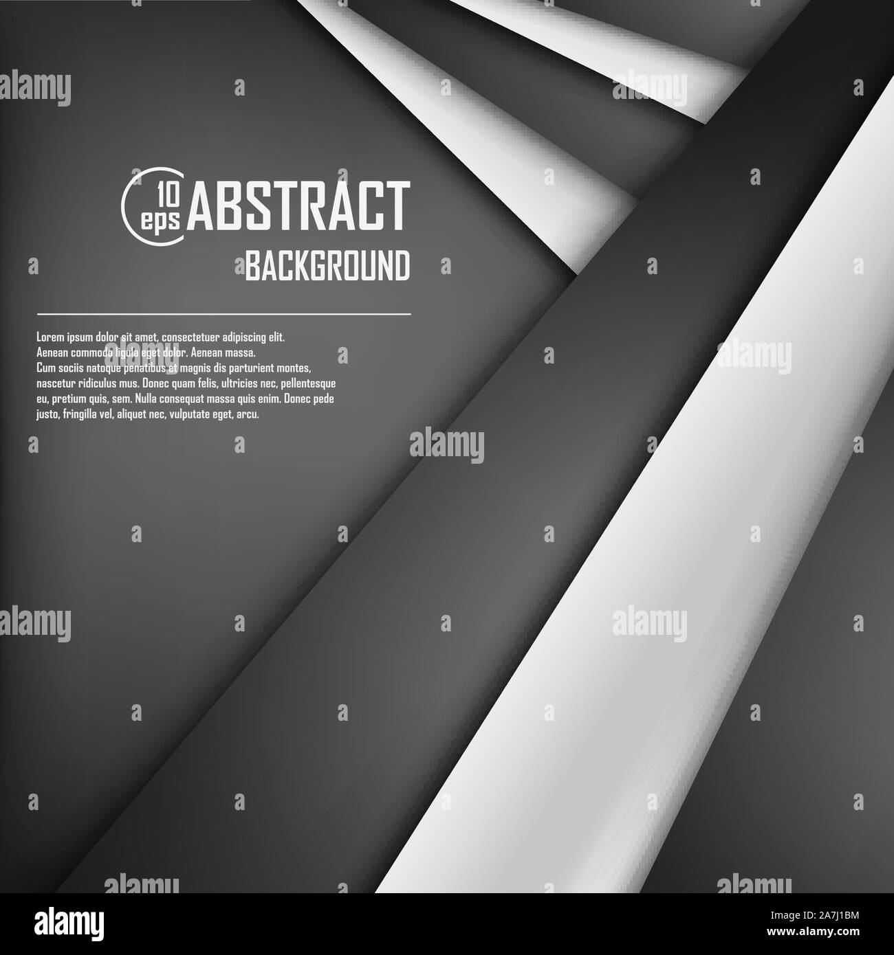 Abstract background of white and black origami paper. Vector ...