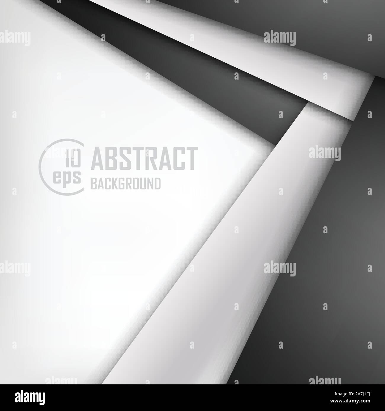 Abstract background of white and black origami paper. Vector ...