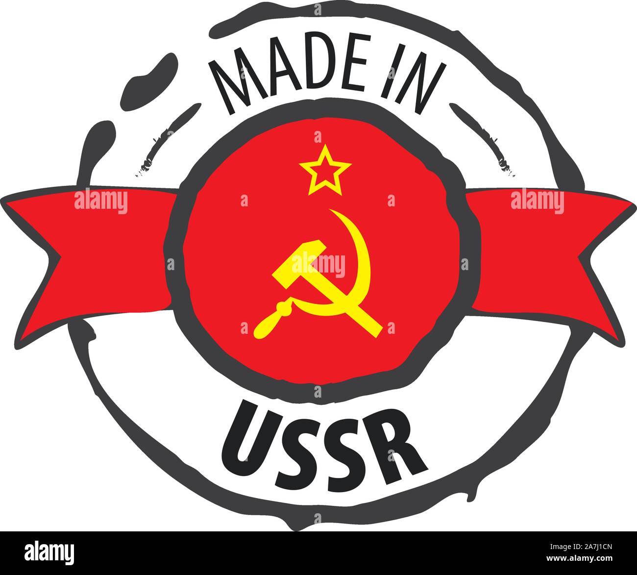 The red flag of the USSR. Vector illustration on white background Stock ...