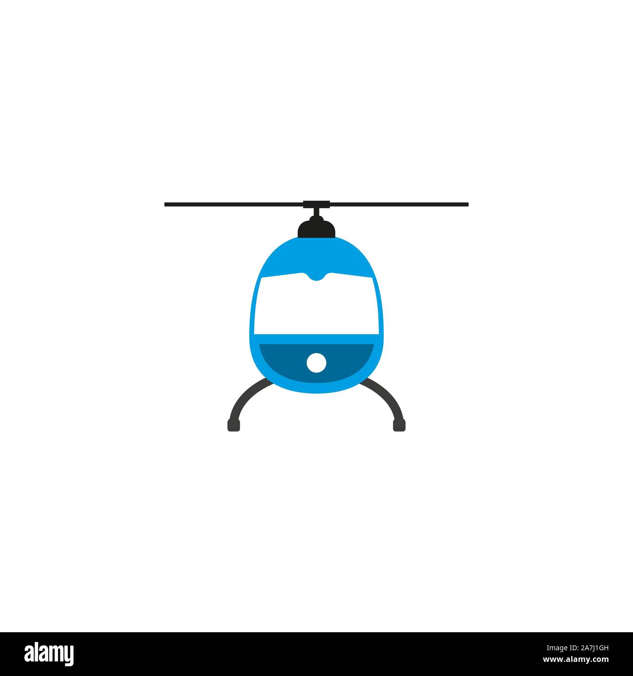 Helicopter, chopper icon. Vector illustration, flat design Stock Vector ...