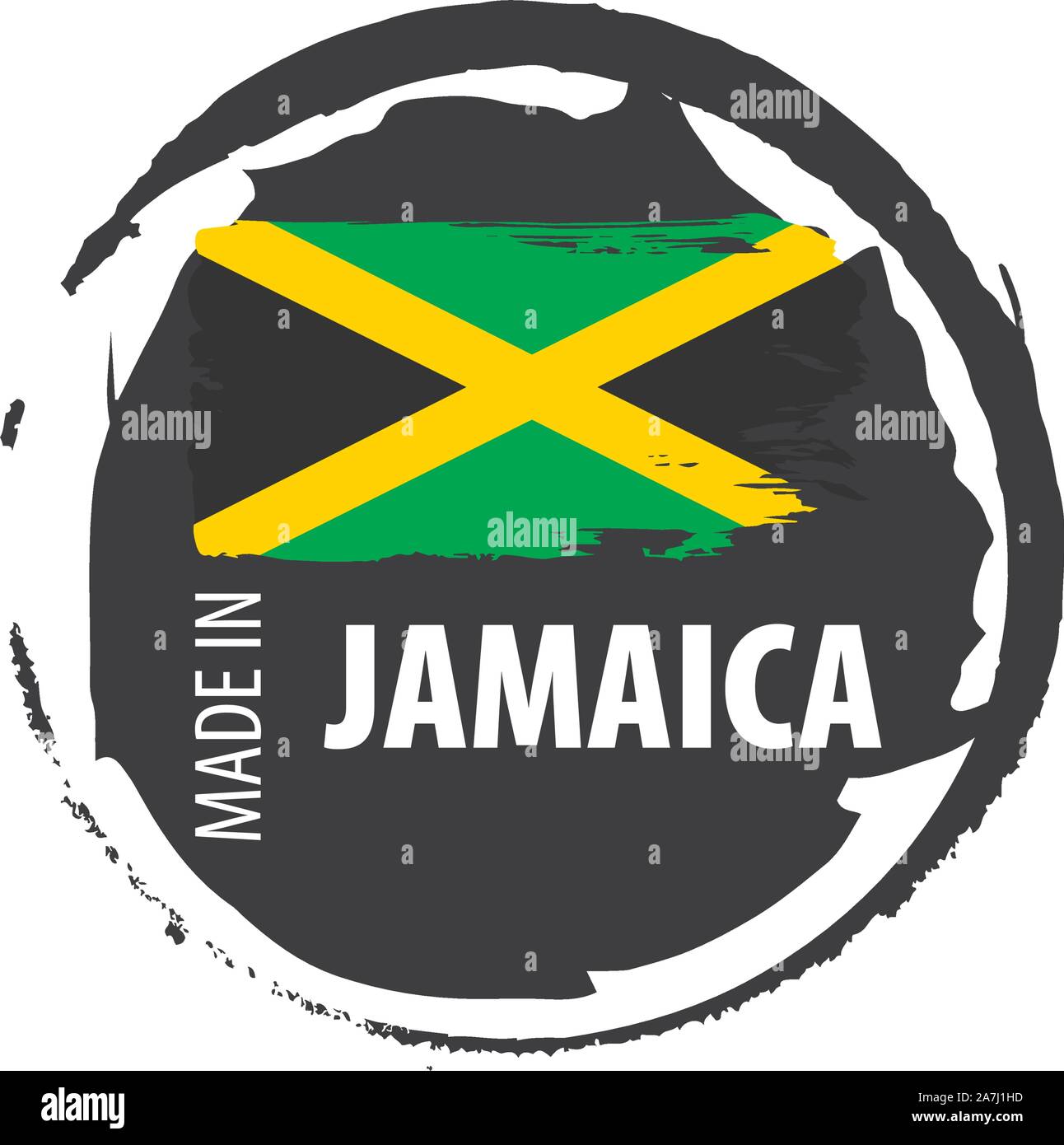 Jamaica flag, vector illustration on a white background Stock Vector ...