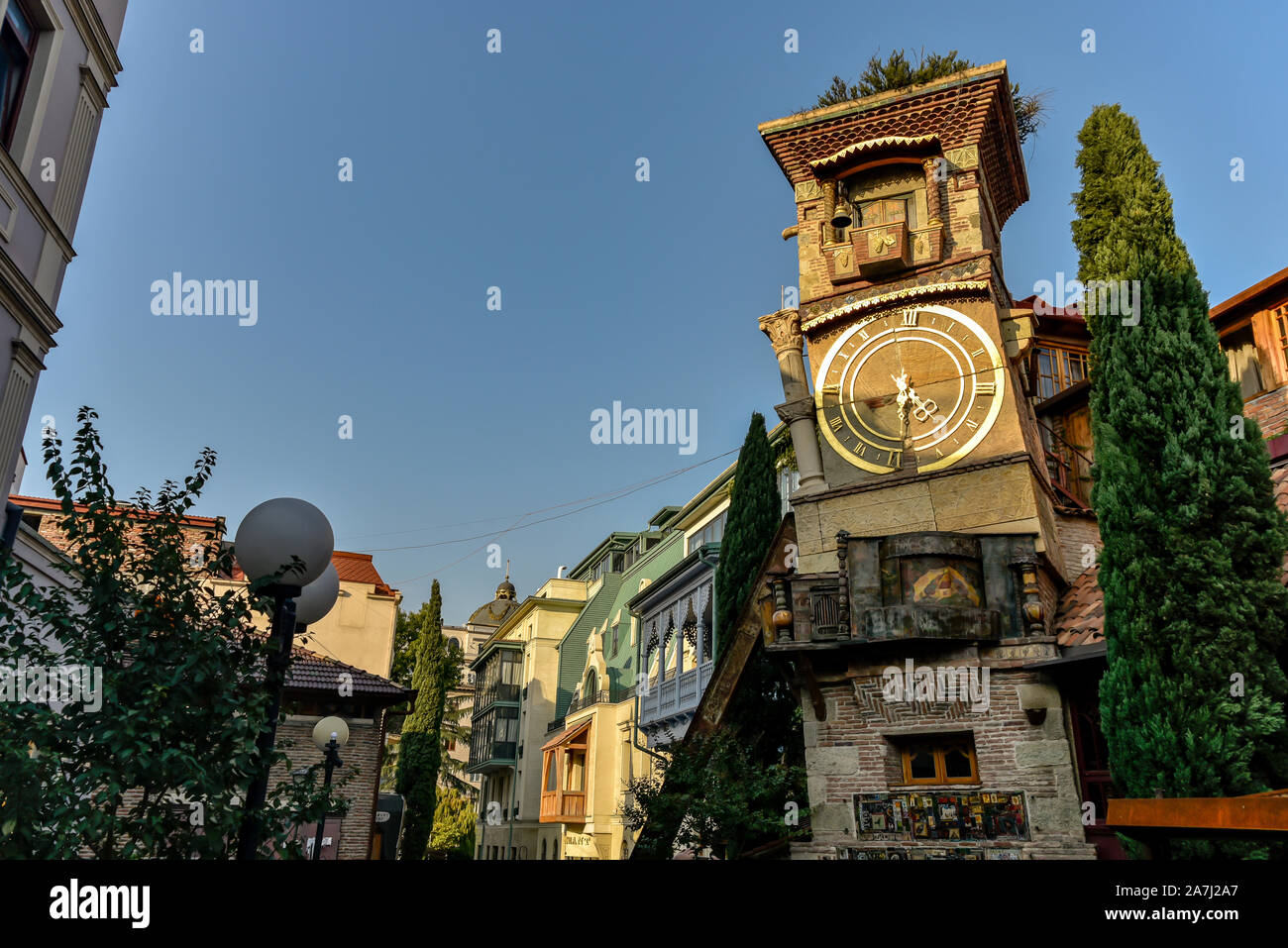 The leaning tower of Tbilisi or Tbilisi Clock tower is one of the city ...