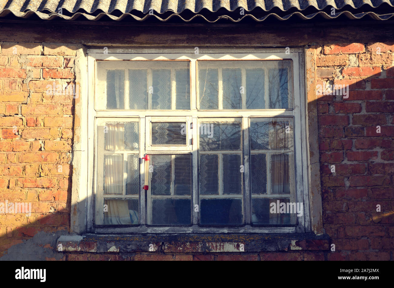 old window in the rural house Stock Photo - Alamy