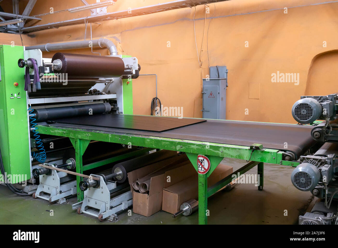 Workshop for the production of particle boards. Manufacture of ...