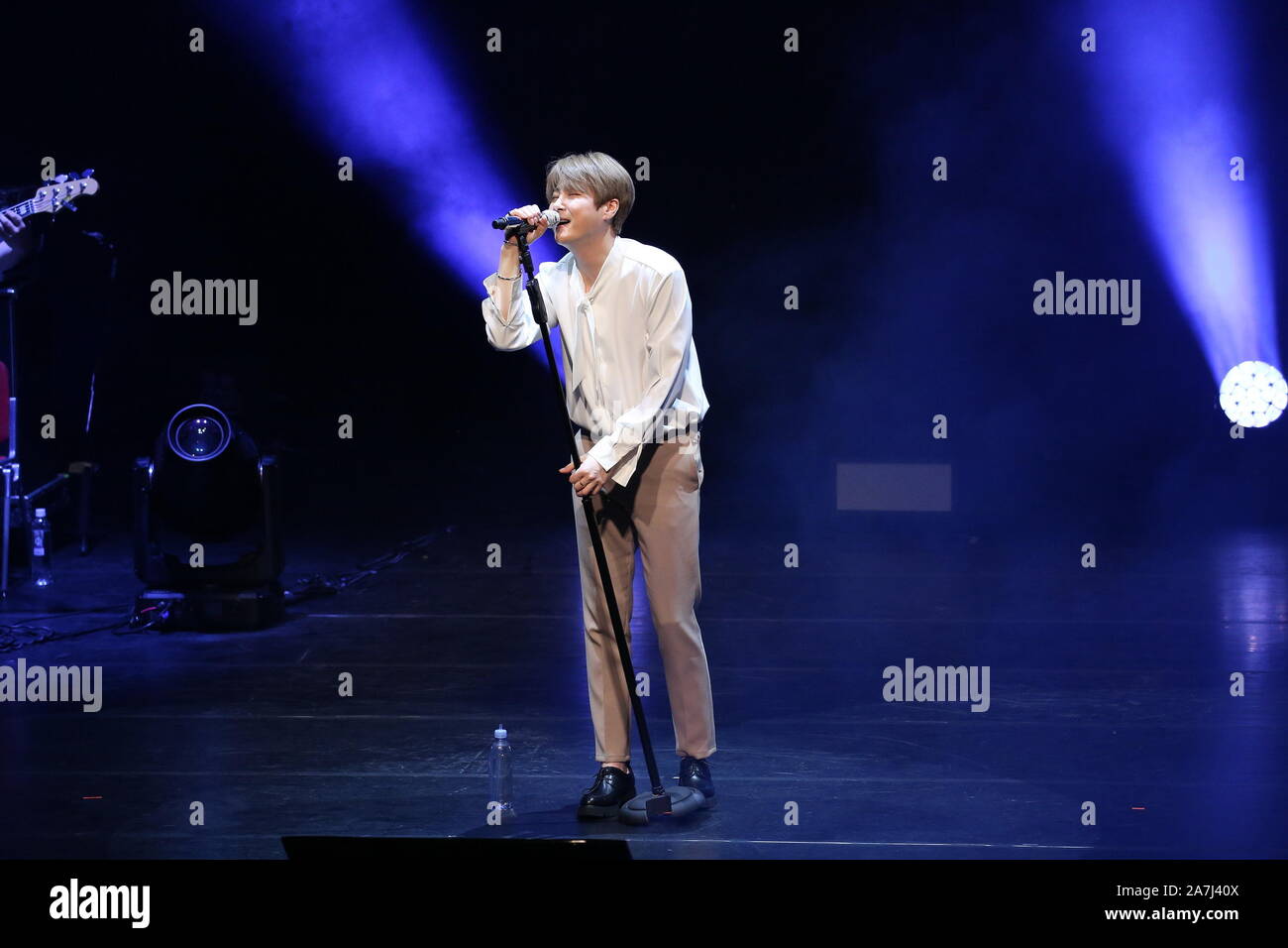 South Korean singer Shin Hye-sung of Korean boy group Shinhwa performs ...