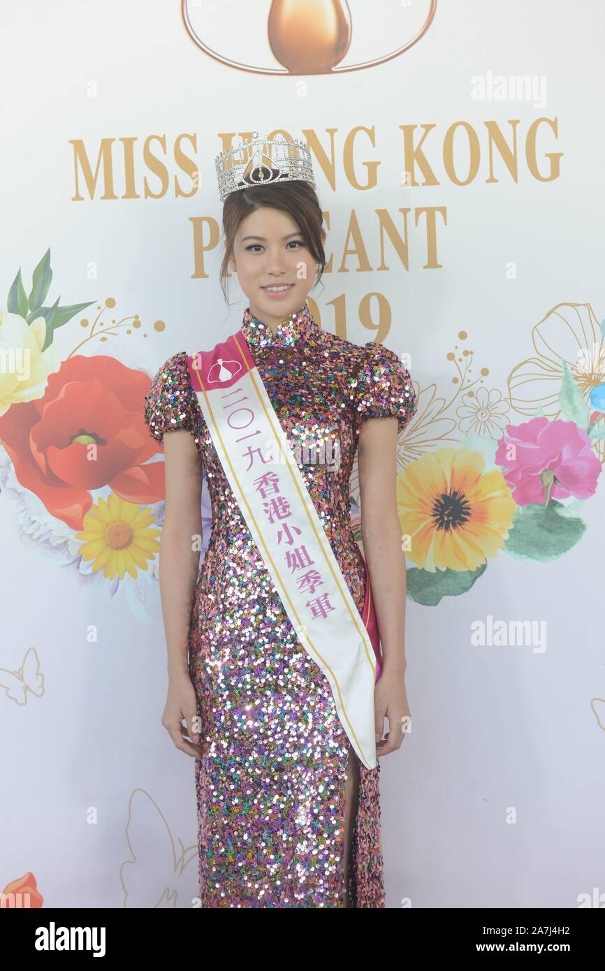 Second runner-up Kelly Gu poses during the photocall at a press ...