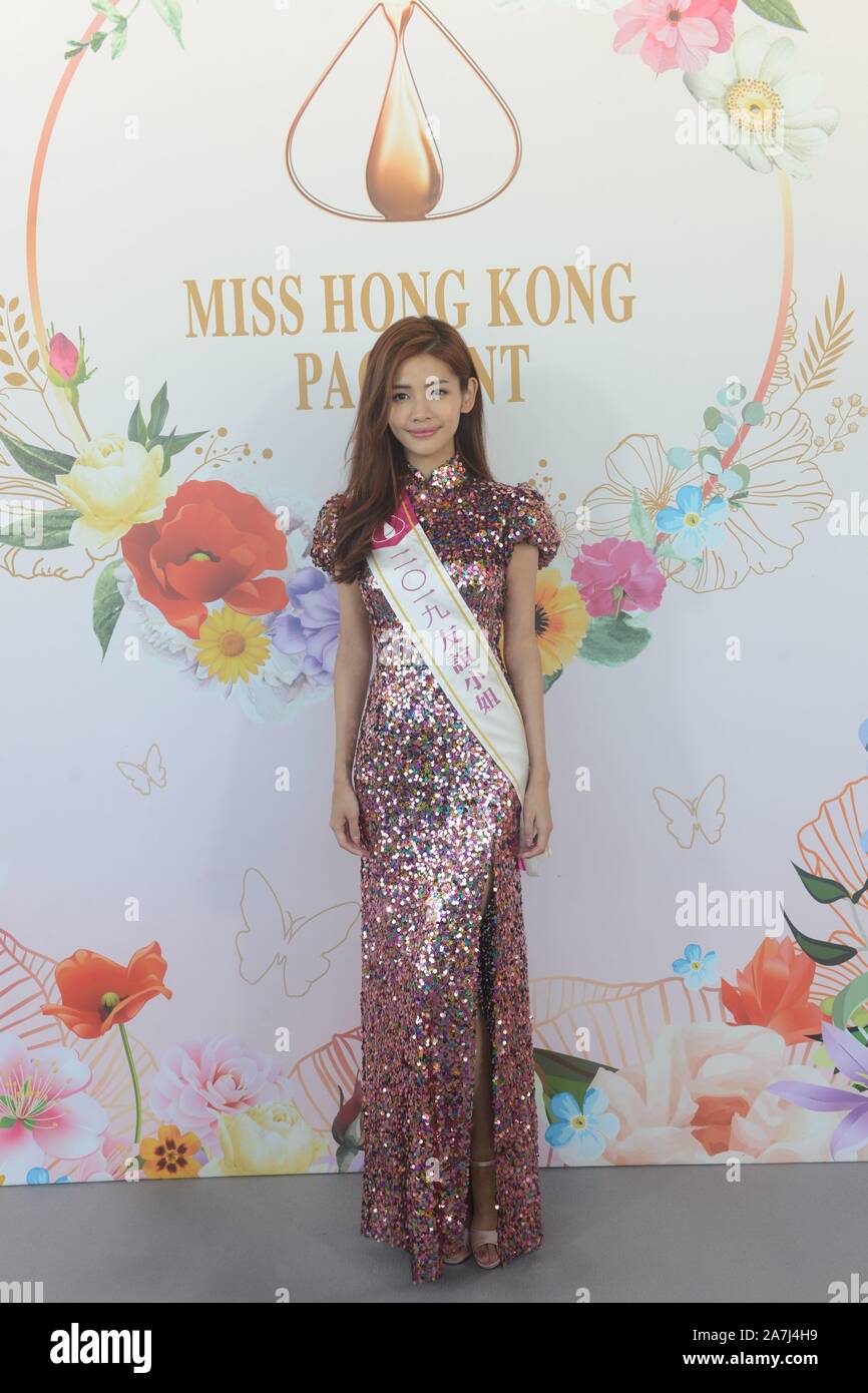 Miss Friendship Blossom Chan poses during the photocall at a press ...