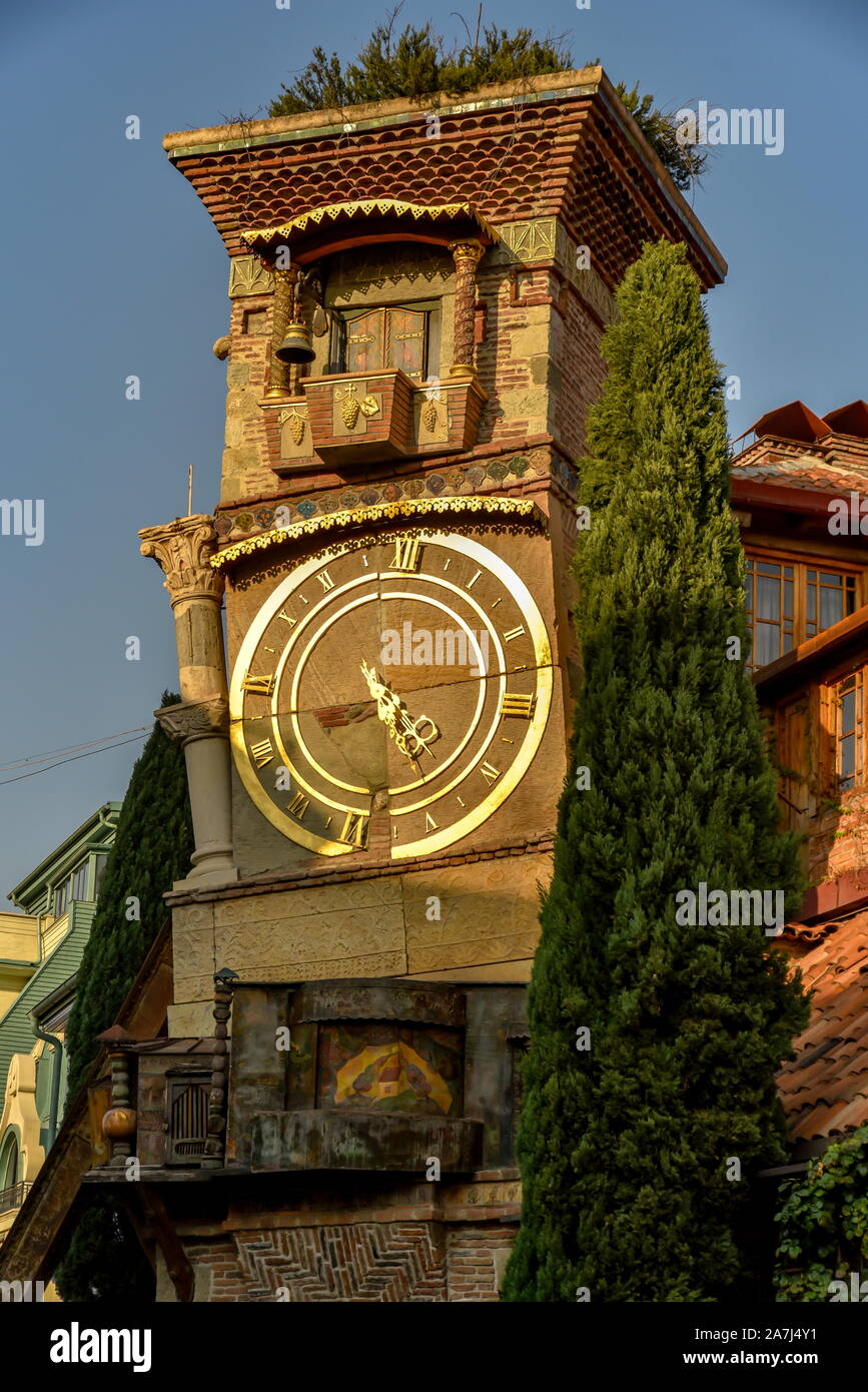 The leaning tower of Tbilisi or Tbilisi Clock tower is one of the city ...