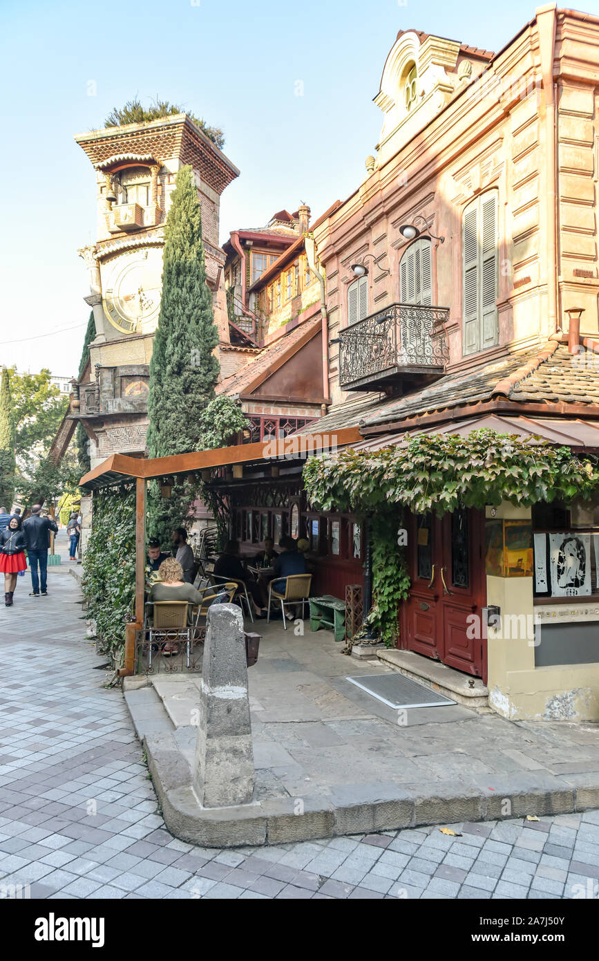The leaning tower of Tbilisi or Tbilisi Clock tower is one of the city ...