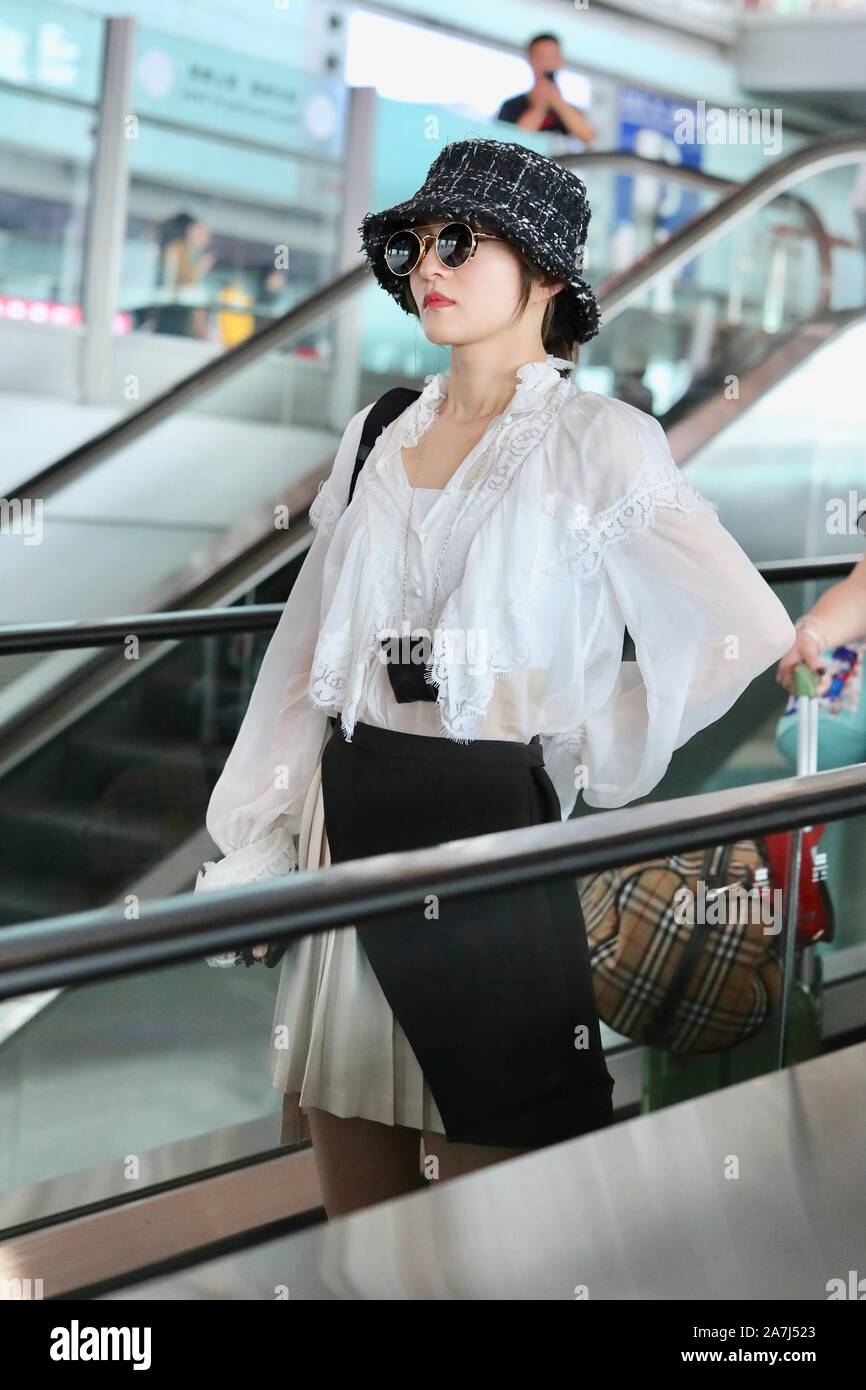 Taiwanese singer and actress Zhang Shaohan, or Angela Zhang arrives at ...