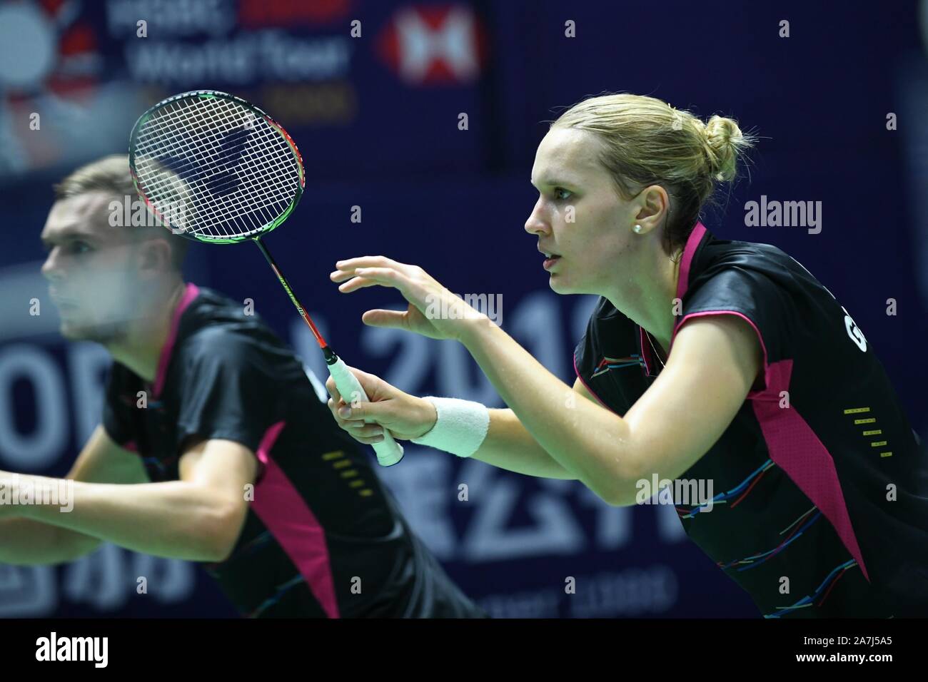 German professional badminton players Marvin Seidel and Linda Efler ...