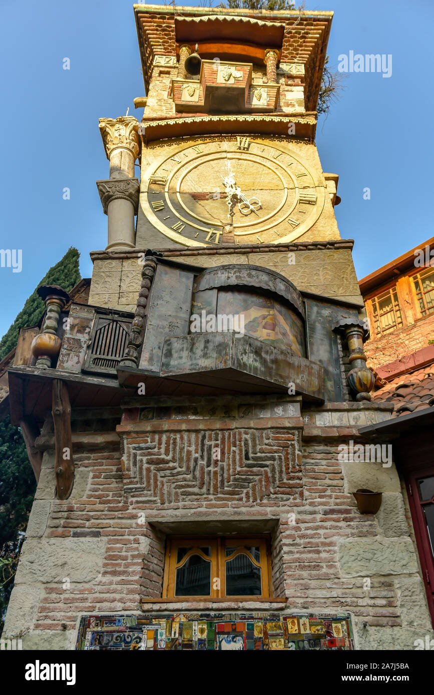 The leaning tower of Tbilisi or Tbilisi Clock tower is one of the city ...