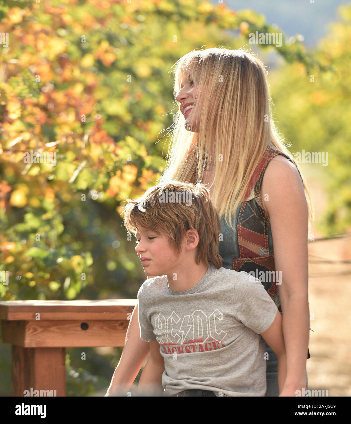 RUTHERFORD, CALIFORNIA - NOVEMBER 02: Jewel and son, Kase Townes Murray ...