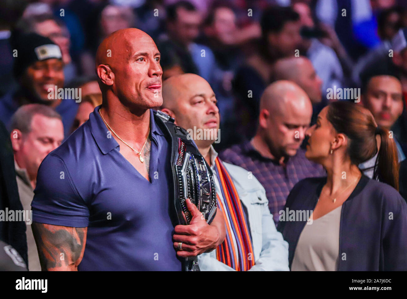 New York, USA. 2nd Nov, 2019. Dwayne ''the Rock'' Johnson during UFC ...