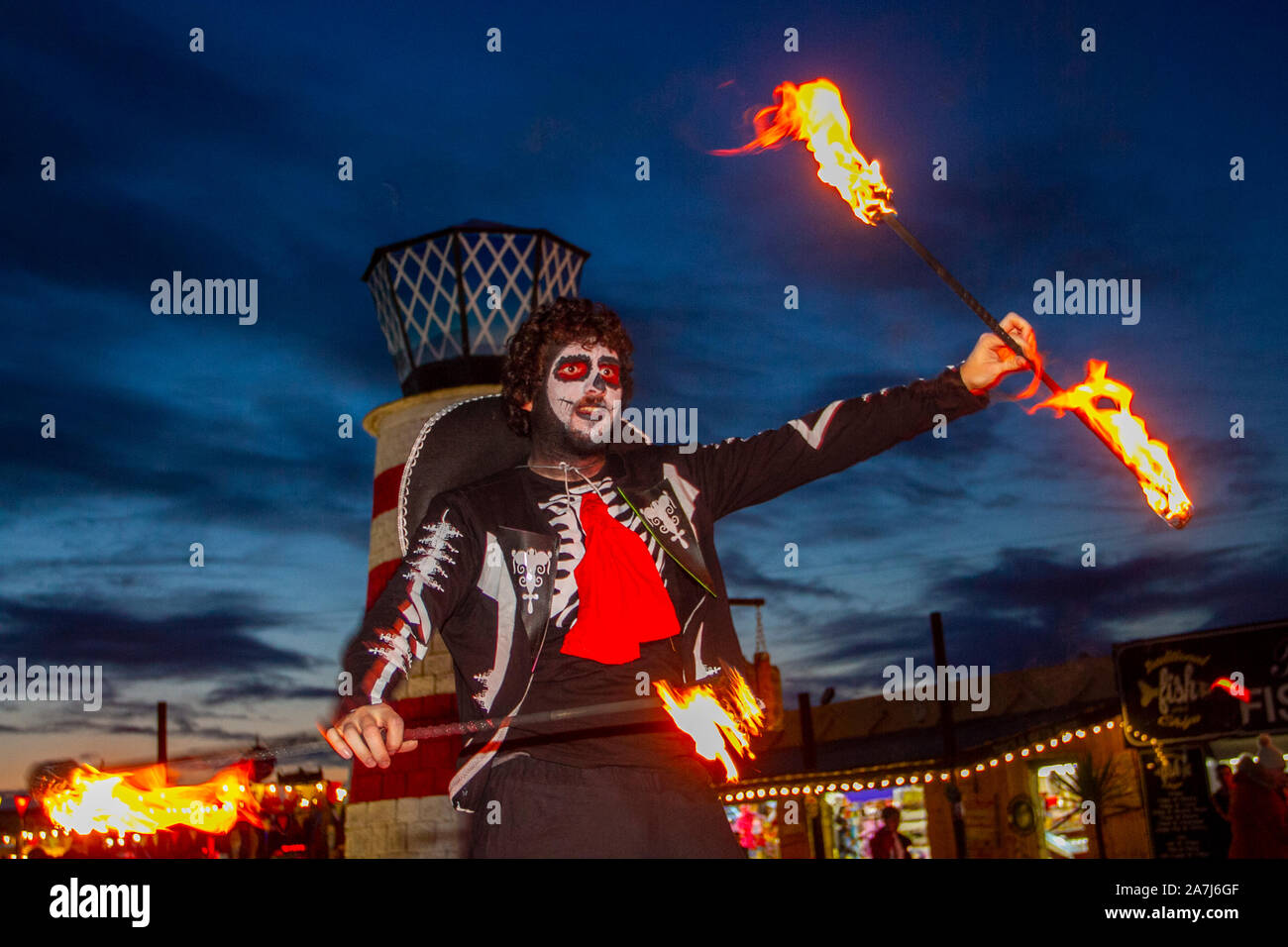 " Bring on the fire project" display at the Day Of The Dead' Festival ...