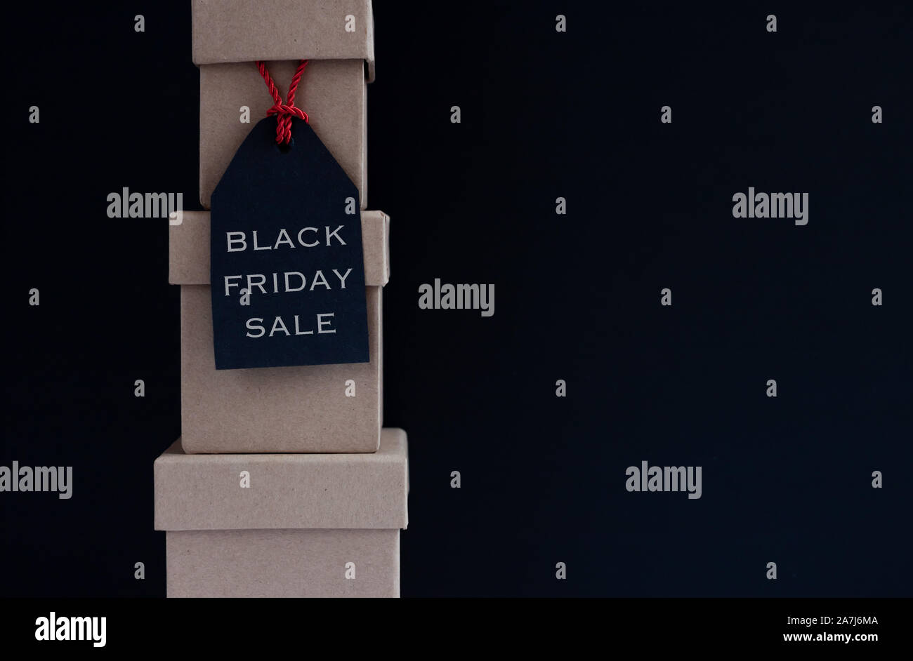 Black craft gift boxes hi-res stock photography and images - Alamy