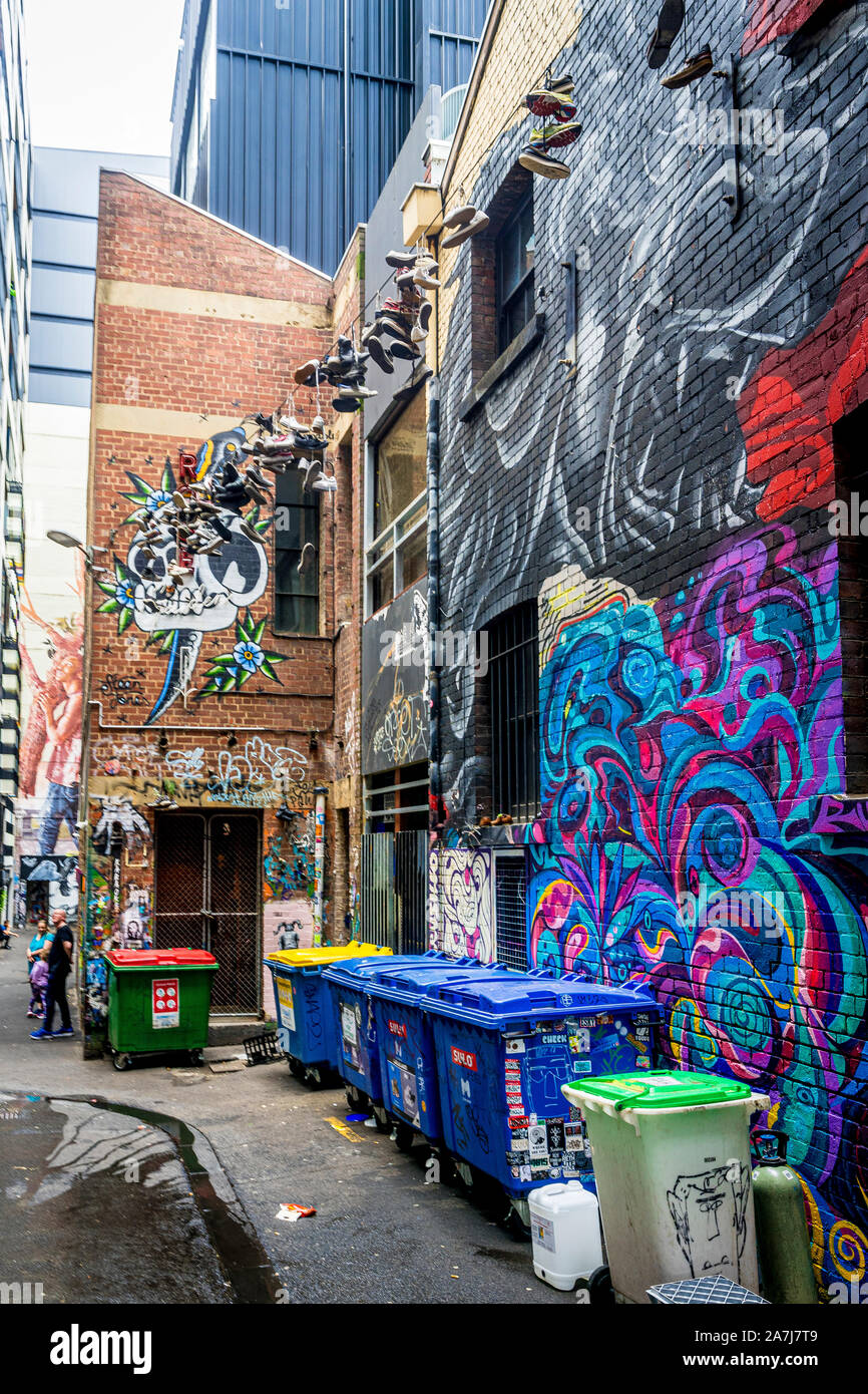 Duckboard Place is a famous location for street art in the city of ...