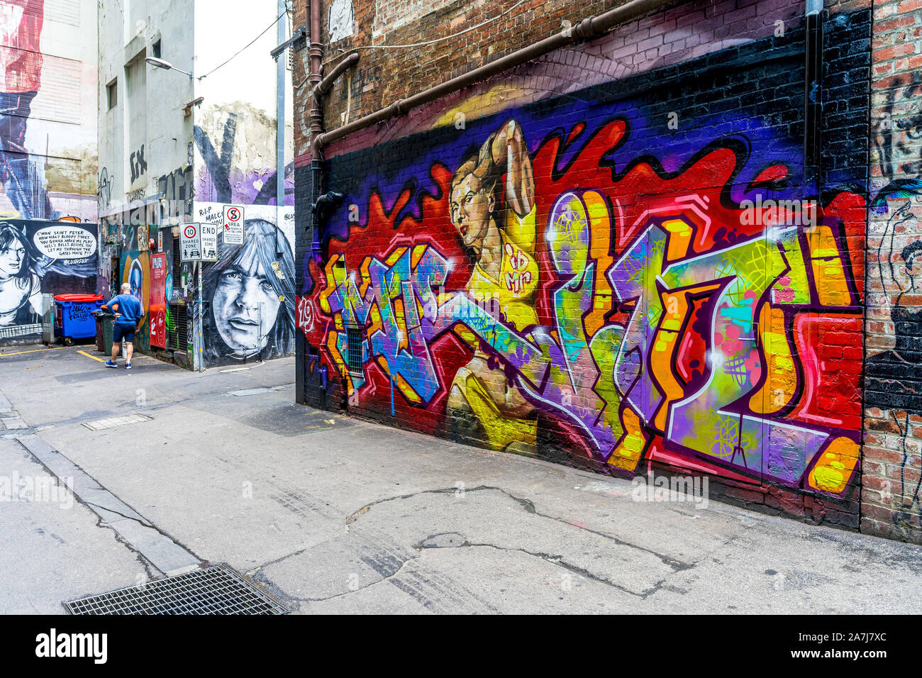 Duckboard Place is a famous location for street art in the city of ...