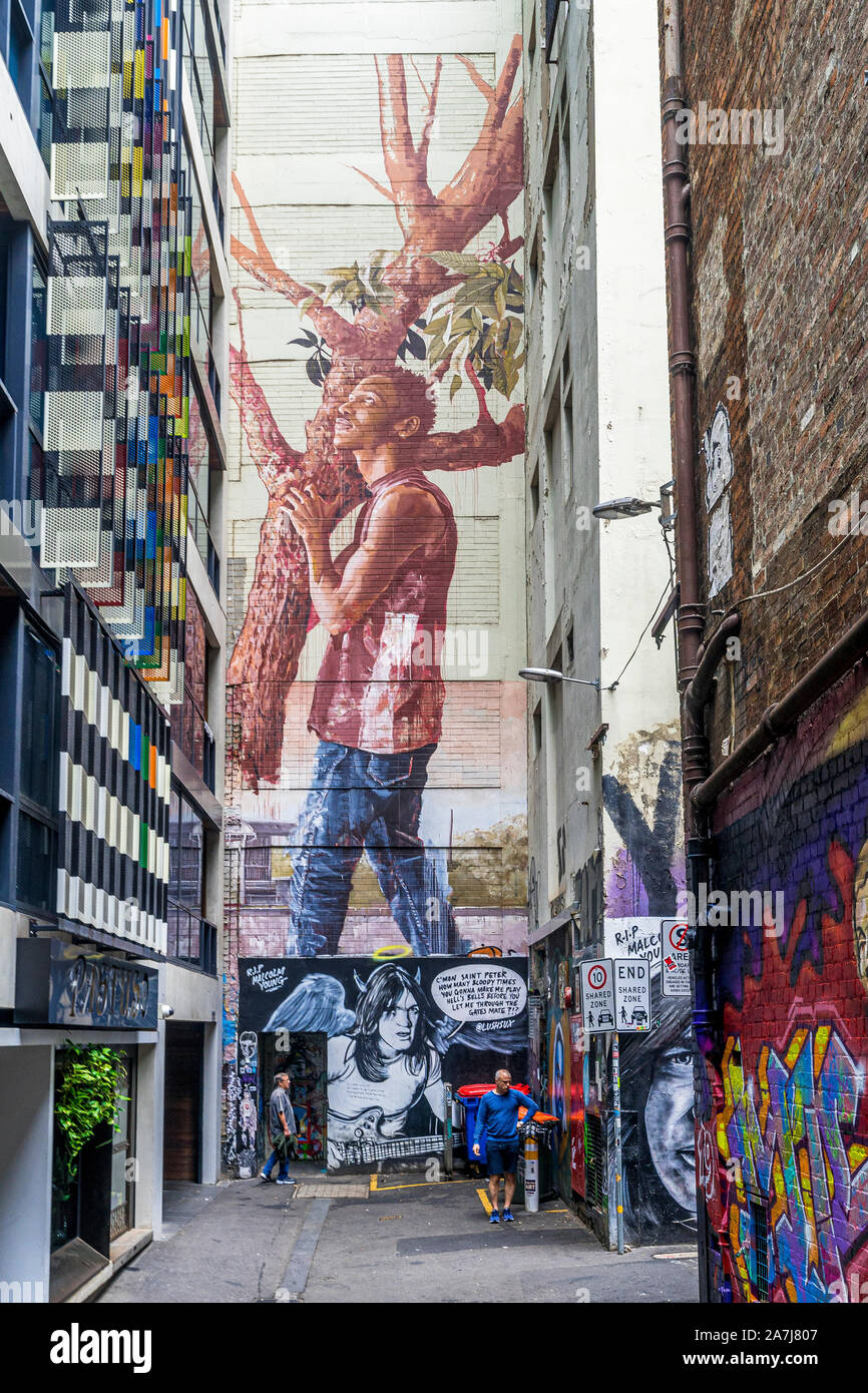 Duckboard Place is a famous location for street art in the city of ...