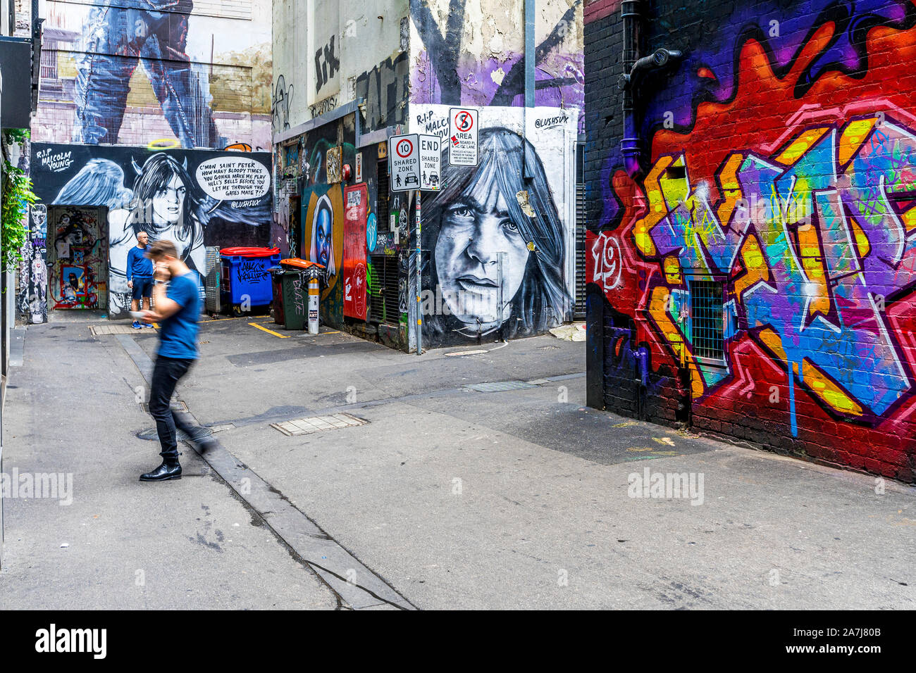 Duckboard Place is a famous location for street art in the city of ...