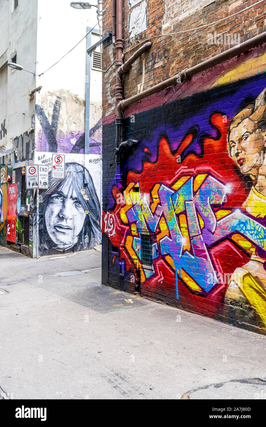 Duckboard Place is a famous location for street art in the city of ...