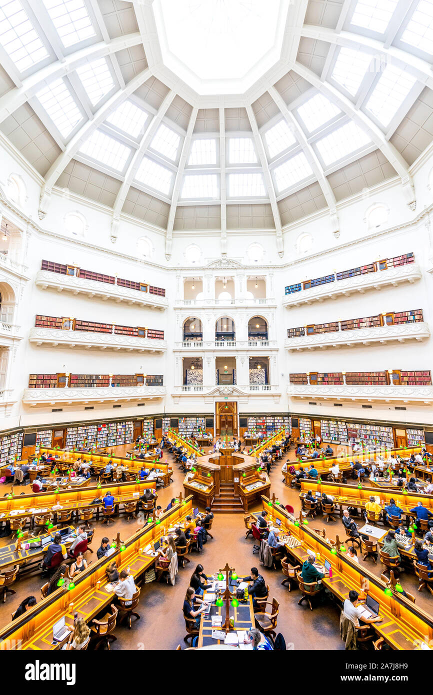 3 Nov 19. Melbourne, Australia - The dome room in the Victorian State ...
