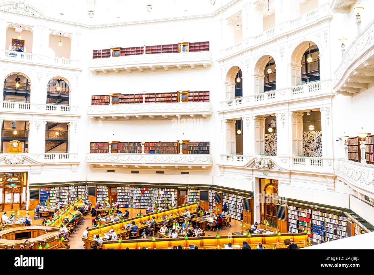 3 Nov 19. Melbourne, Australia - The dome room in the Victorian State ...