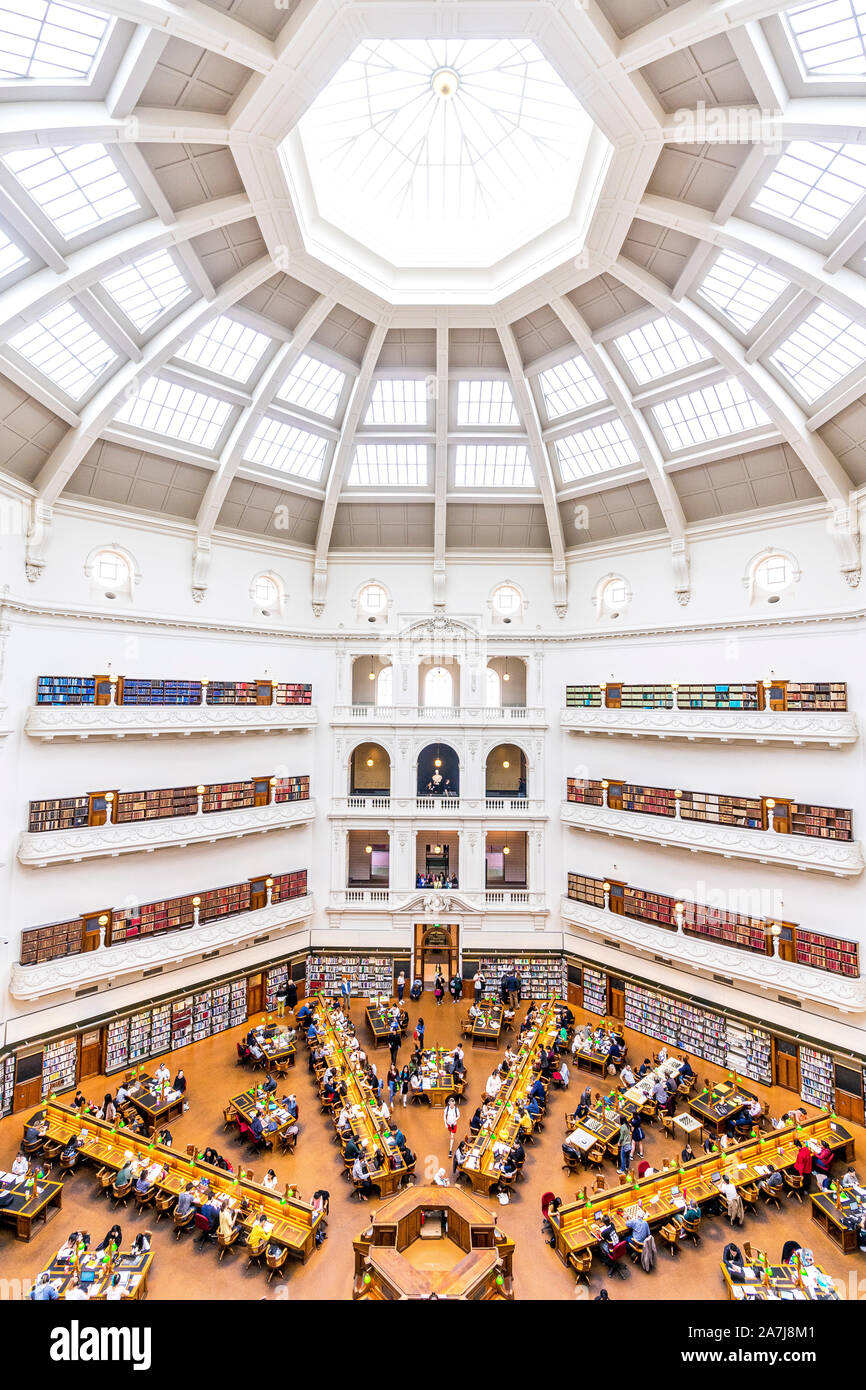 3 Nov 19. Melbourne, Australia - The dome room in the Victorian State ...