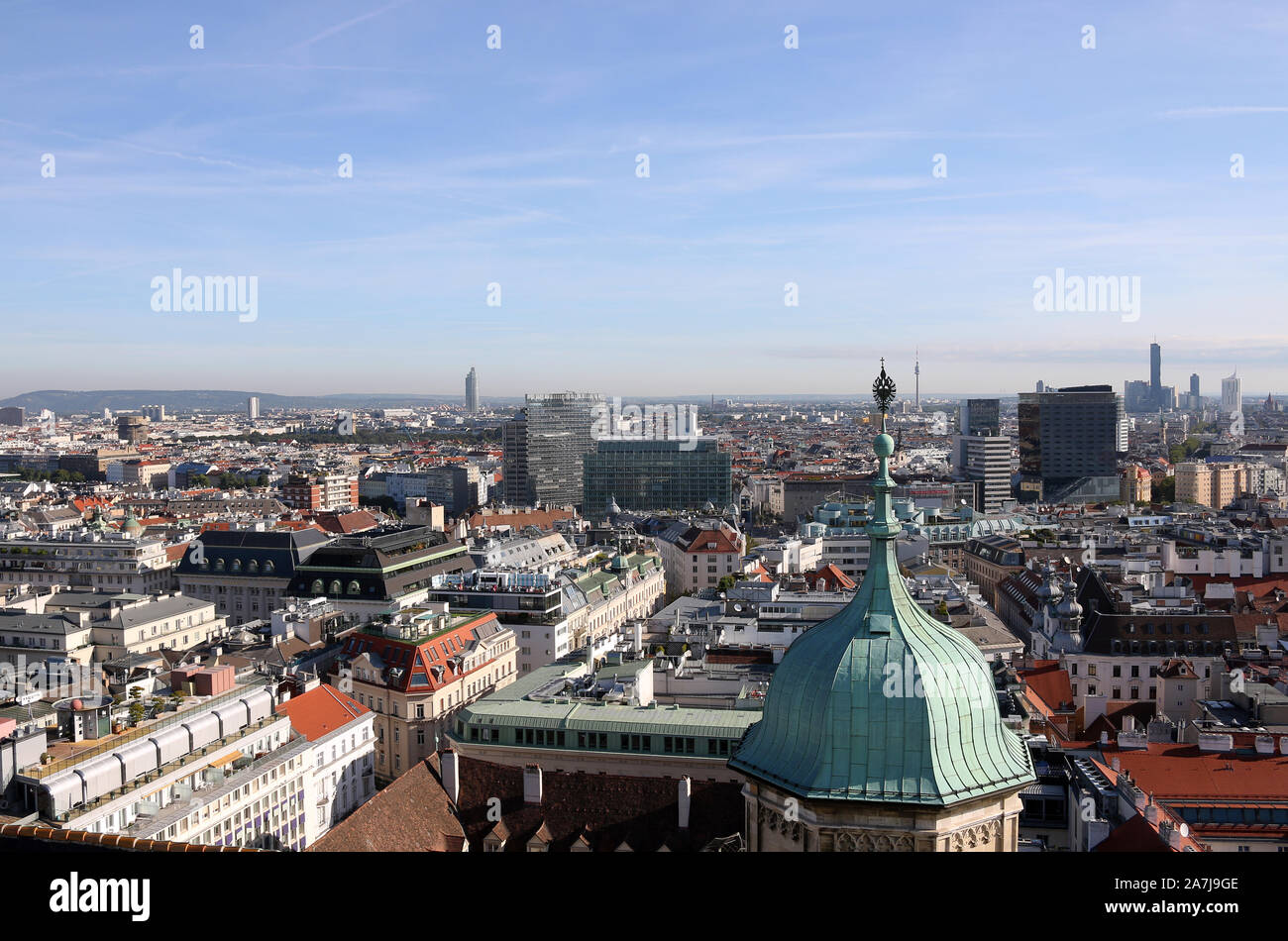 old and modern buildings cityscape Vienna Austria Stock Photo - Alamy