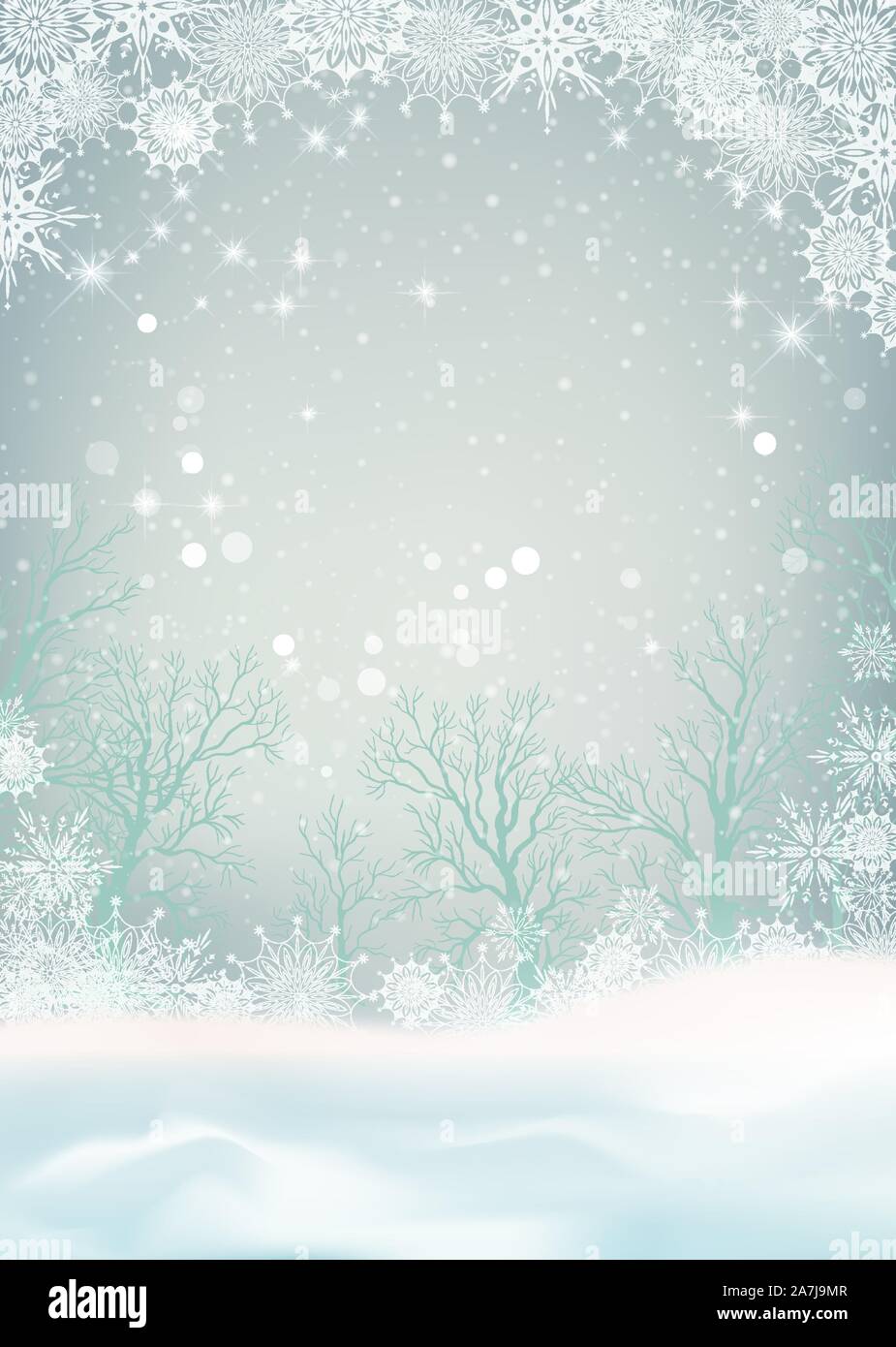 Snow Winter Landscape Stock Vector Image & Art - Alamy